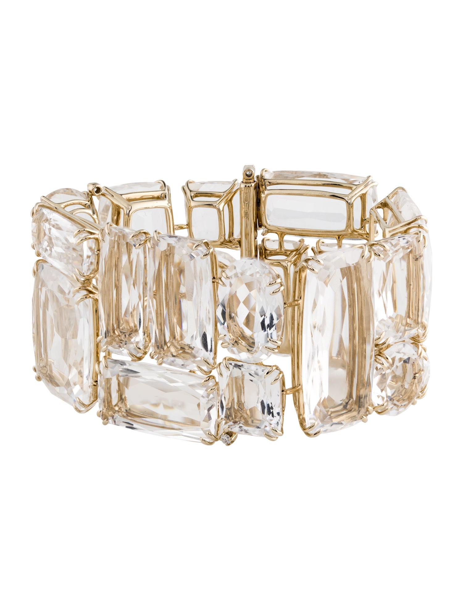 H.Stern 18K 191.38ctw Quartz & Diamond Cobblestone Link Bracelet - 18K ...