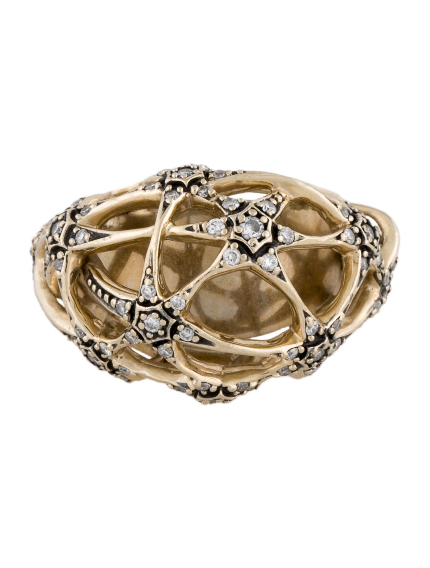 H.Stern 18K Copernicus Diamond Cocktail Ring - 18K Yellow Gold Cocktail Ring, Rings - HST23276 ...