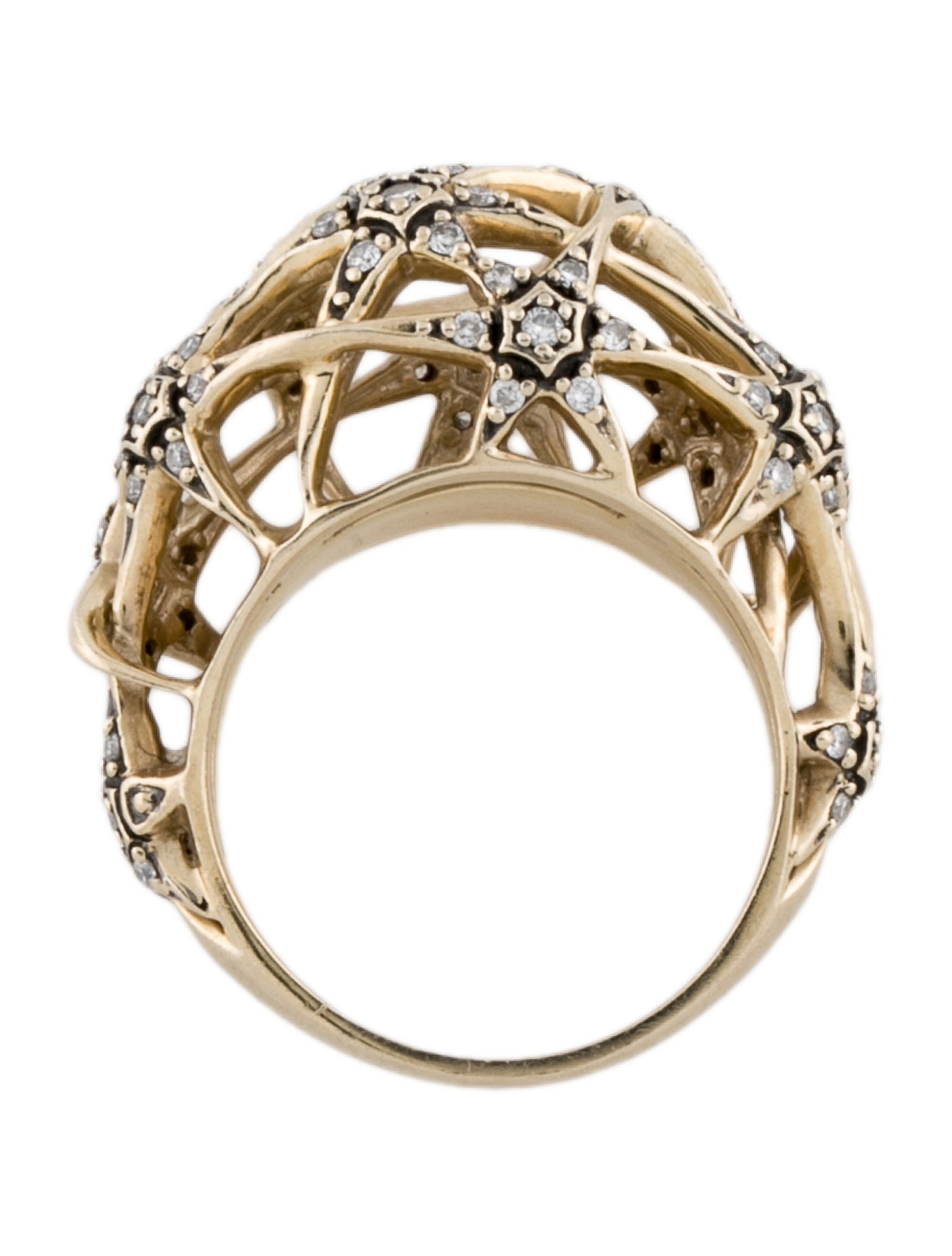 H.Stern 18K Copernicus Diamond Cocktail Ring - 18K Yellow Gold Cocktail Ring, Rings - HST23276 ...