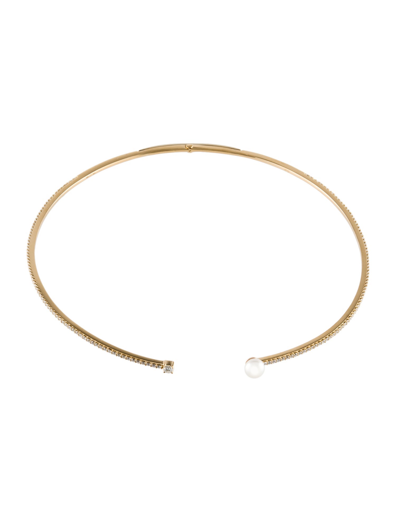 Hueb 18K Pearl & Diamond Spectrum Necklace - 18K Yellow Gold Choker, Necklaces - HUEBB20322 ...