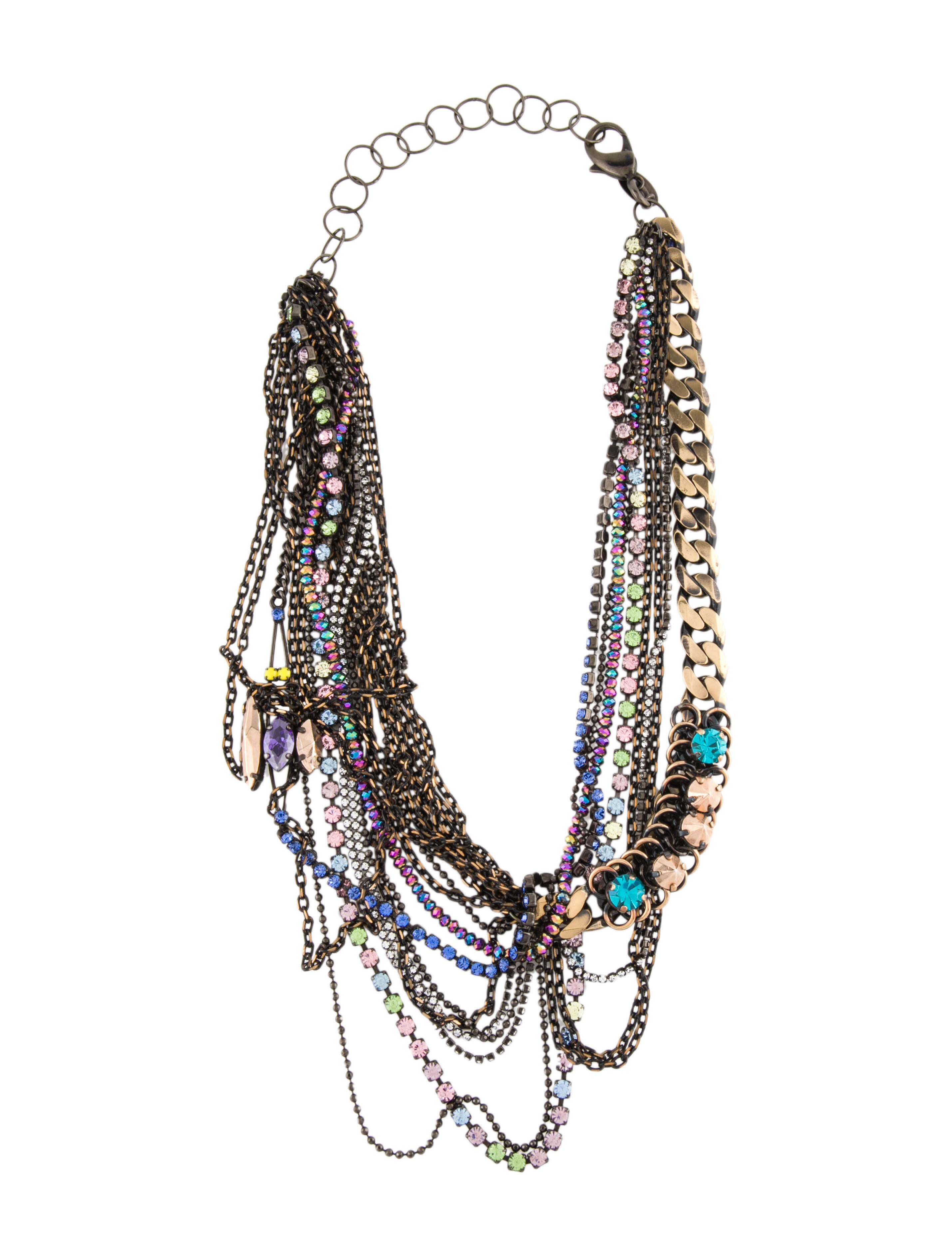 Stephen Dweck Beaded Multistrand Necklace - Bronze Multistrand ...