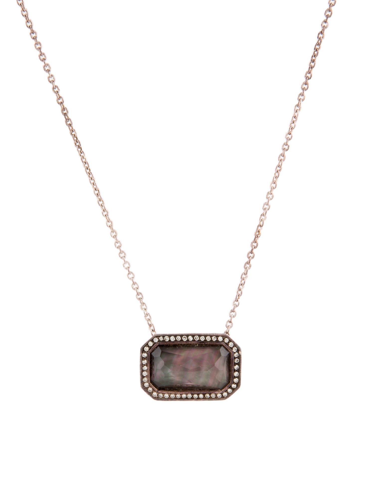Ippolita Quartz & Mother of Pearl Doublet & Diamond Stella Pendant ...