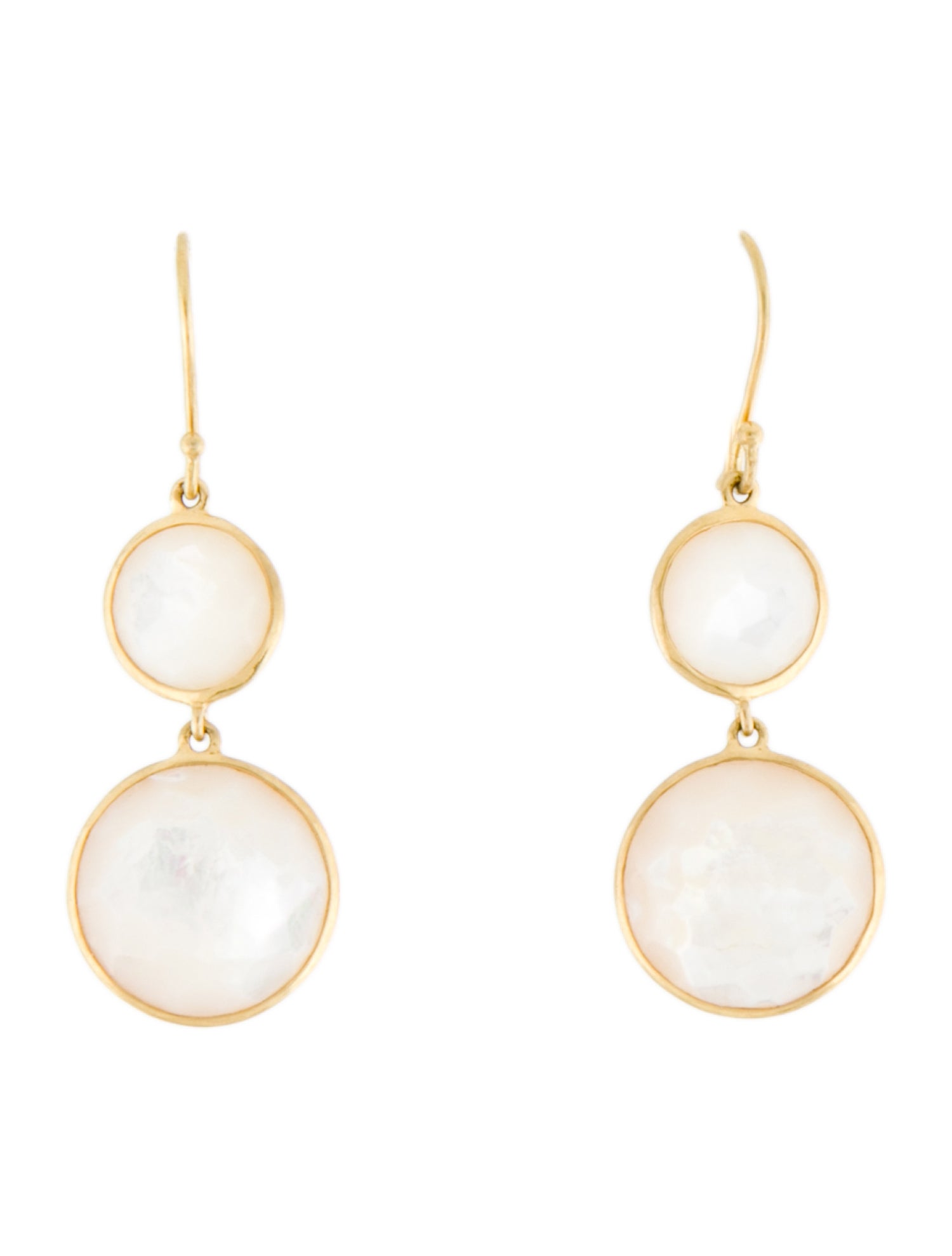 Earrings 14K Pearl & Dyed Mother-of-Pearl Drop Earrings - 14K Yellow ...