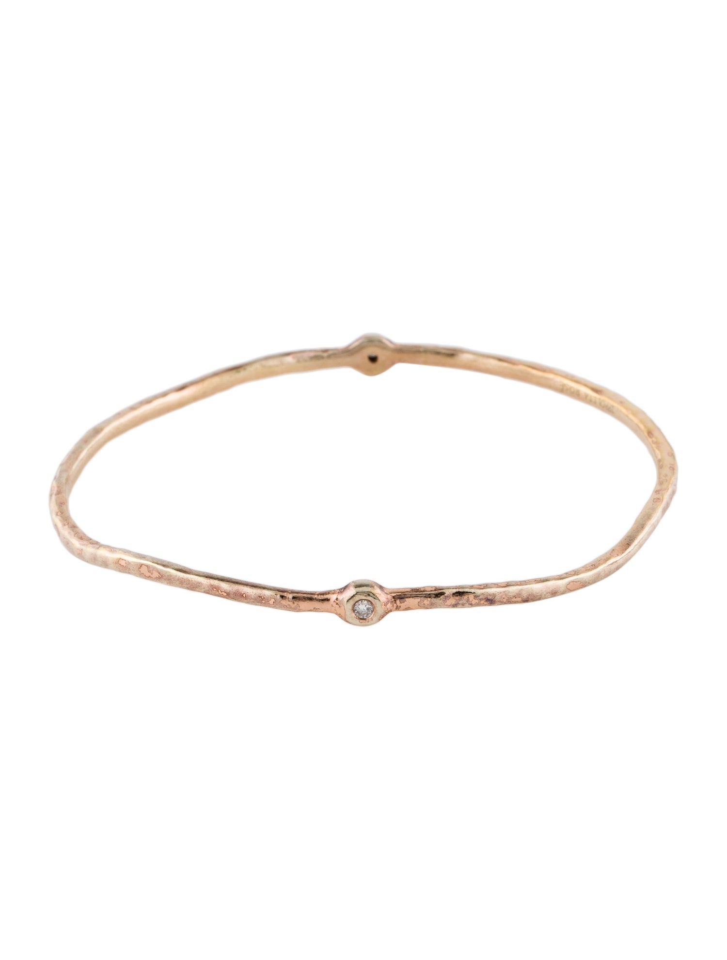 Ippolita Diamond Rosé Station Bangle Bracelet - 18K Rose Gold-Plated Bangle, Bracelets ...
