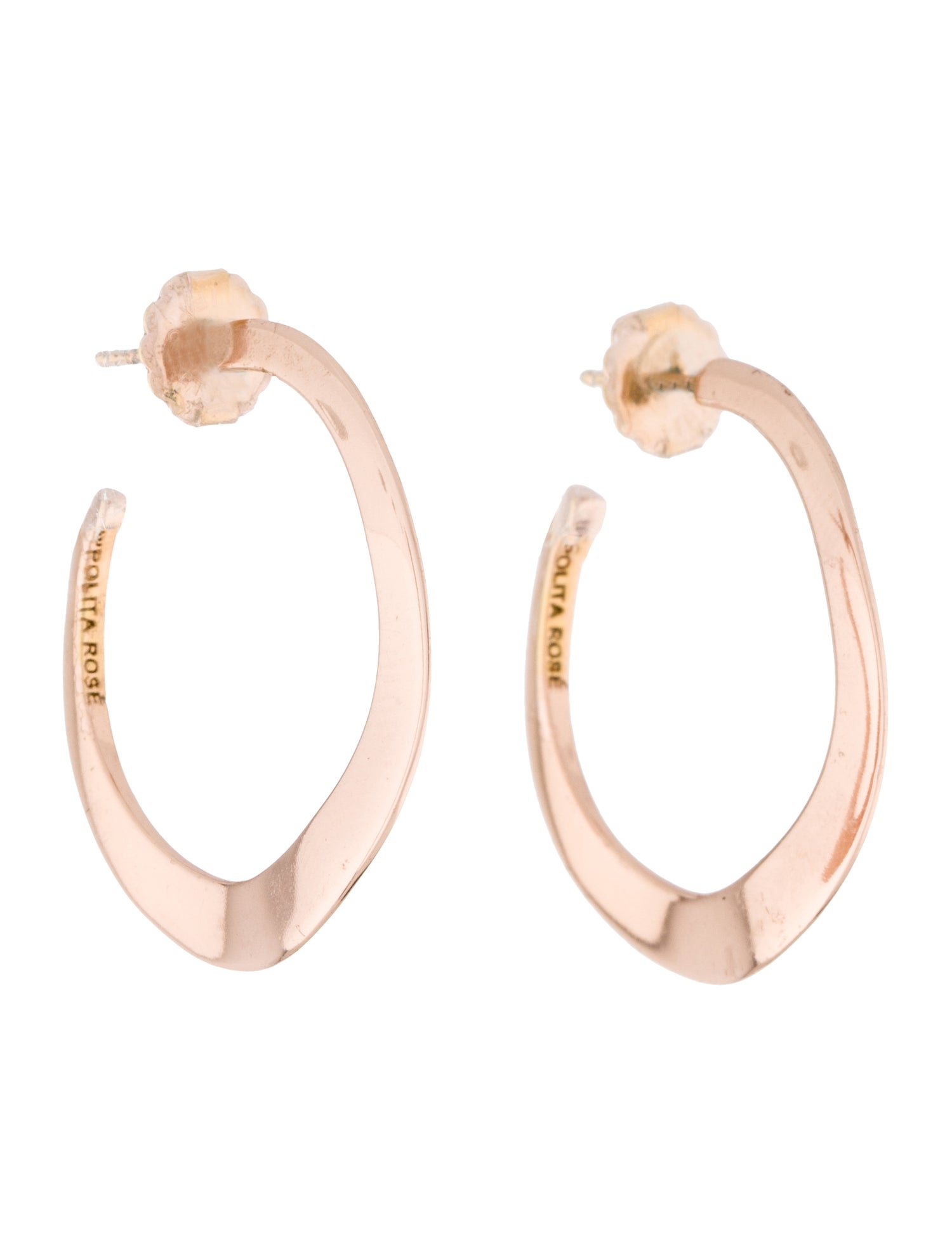 Ippolita Wavy Rosé Hoop Earrings - 18K Rose Gold-Plated Stud, Earrings ...