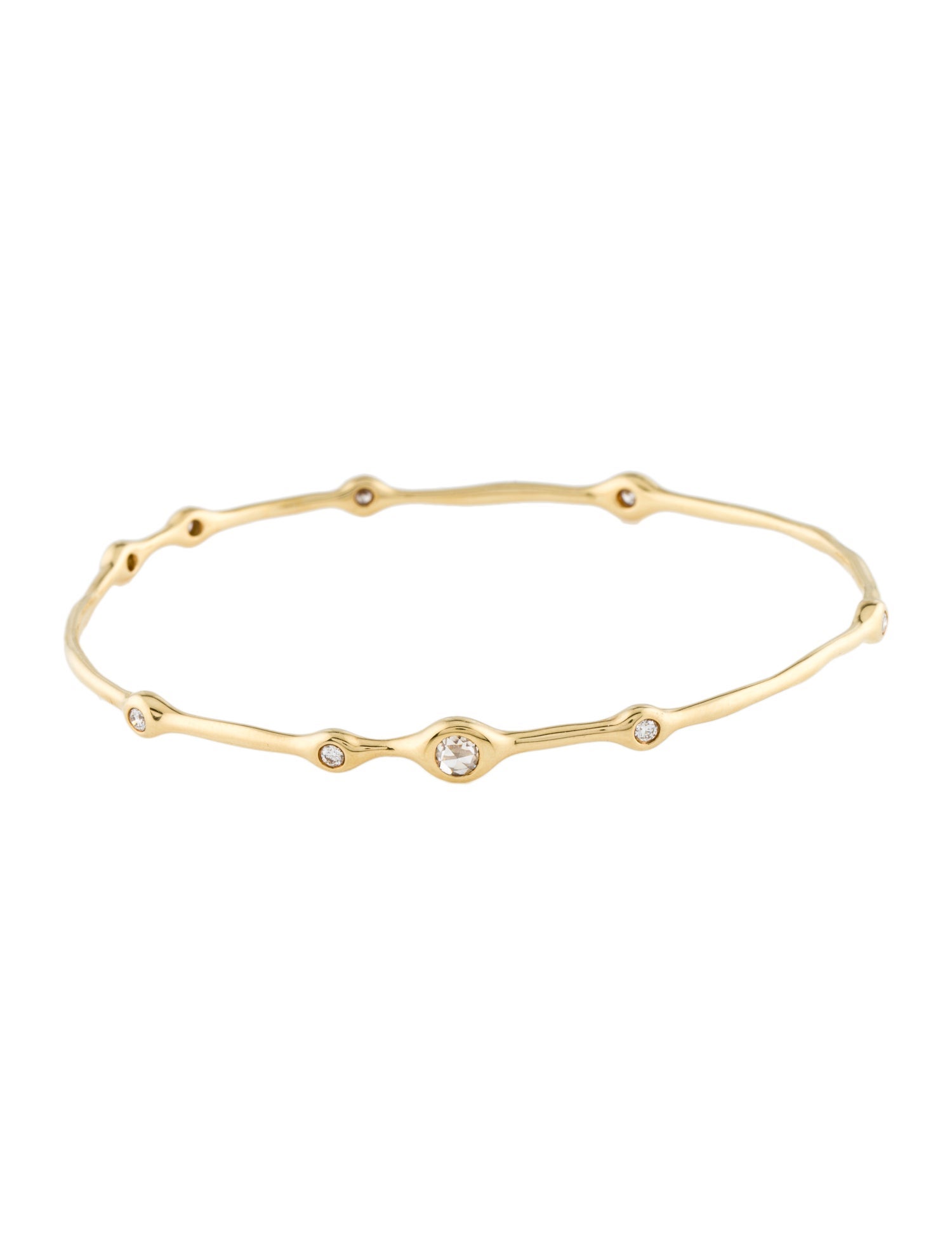 Ippolita 18K Diamond Supertstar Bangle Bracelet w/ Tags - 18K Yellow Gold Bangle, Bracelets ...