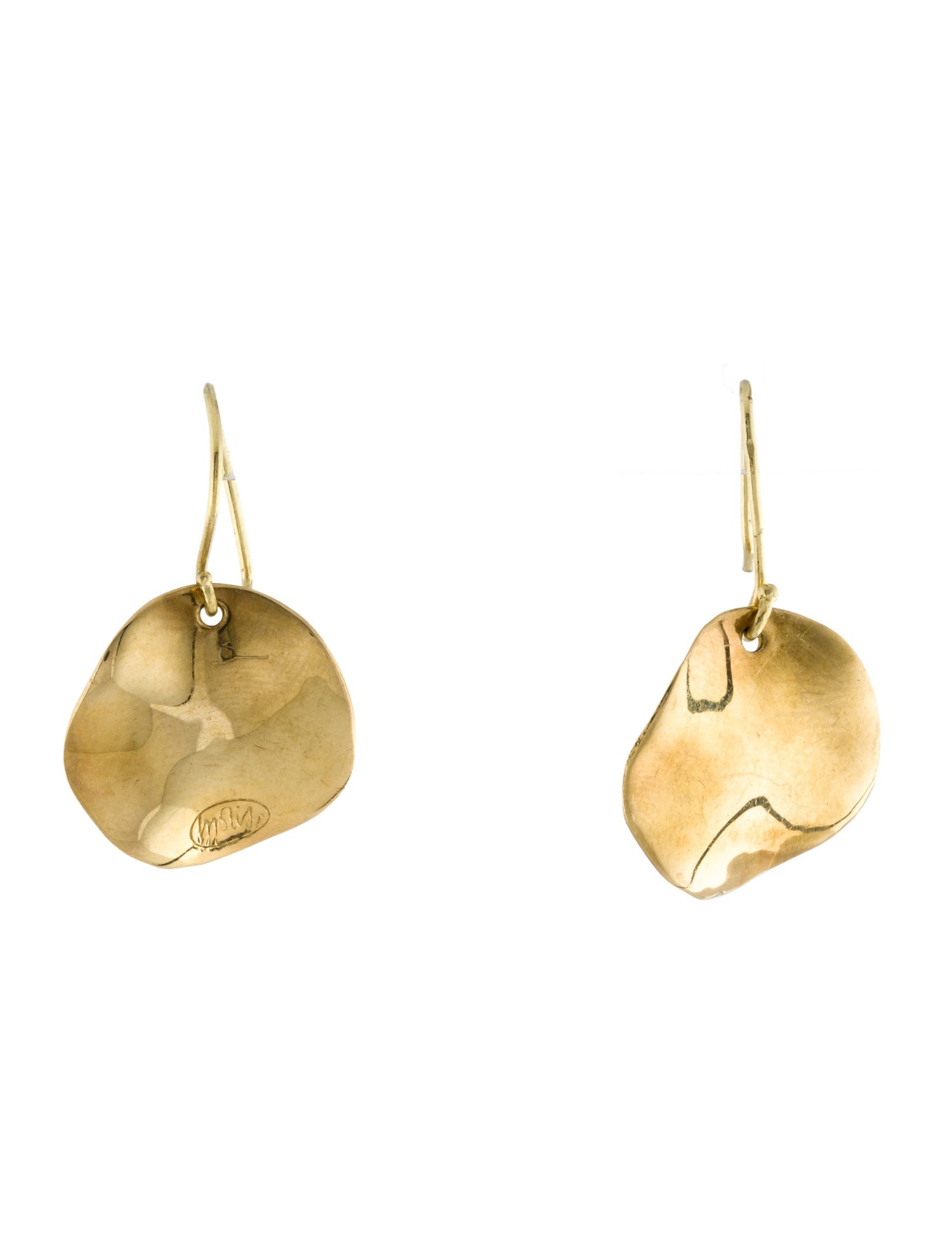 Ippolita 18K Wavy Disk Drop Earrings - 18K Yellow Gold Drop, Earrings ...