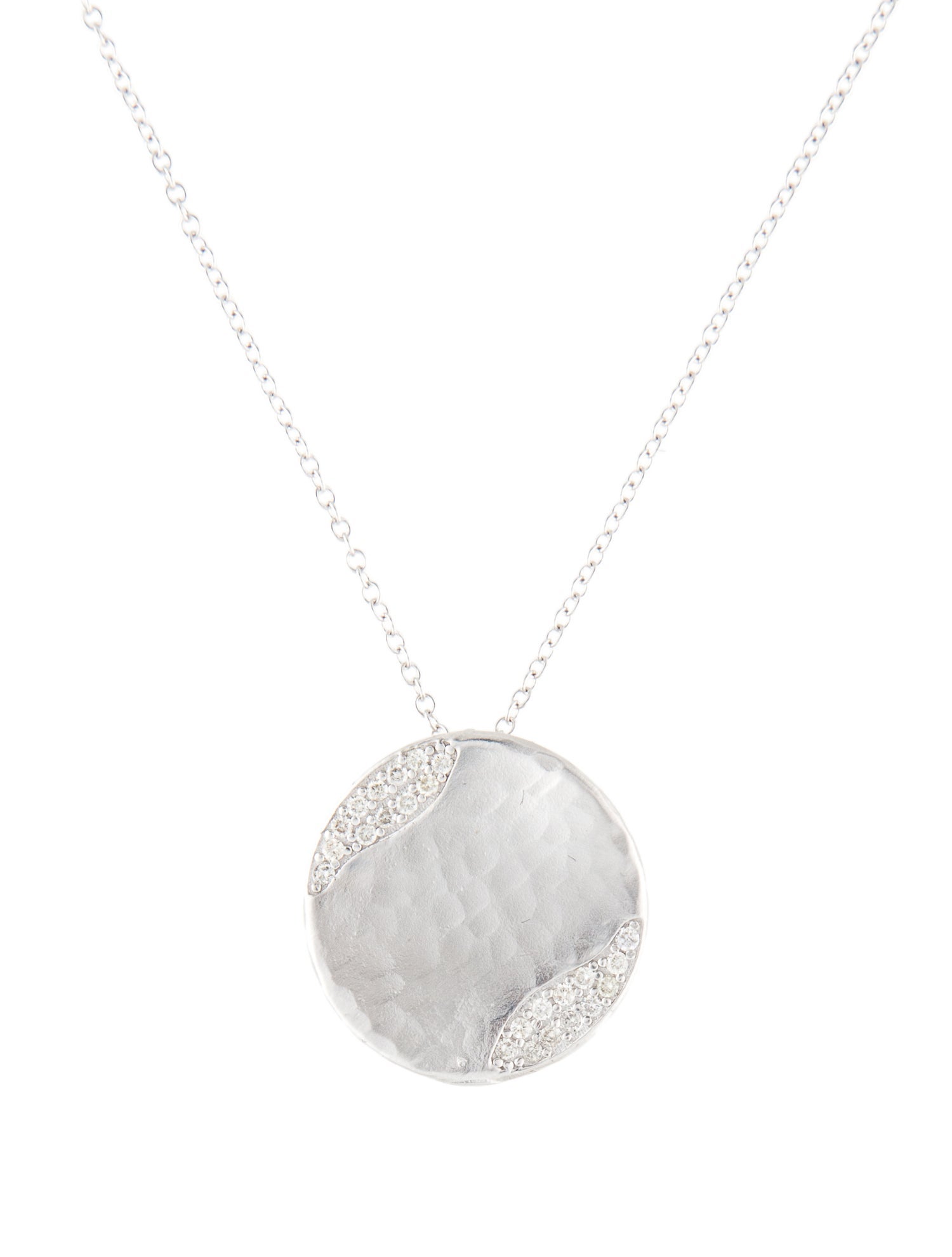 I. Reiss 14K Diamond Round Sliding Pendant Necklace - Rhodium-Plated ...