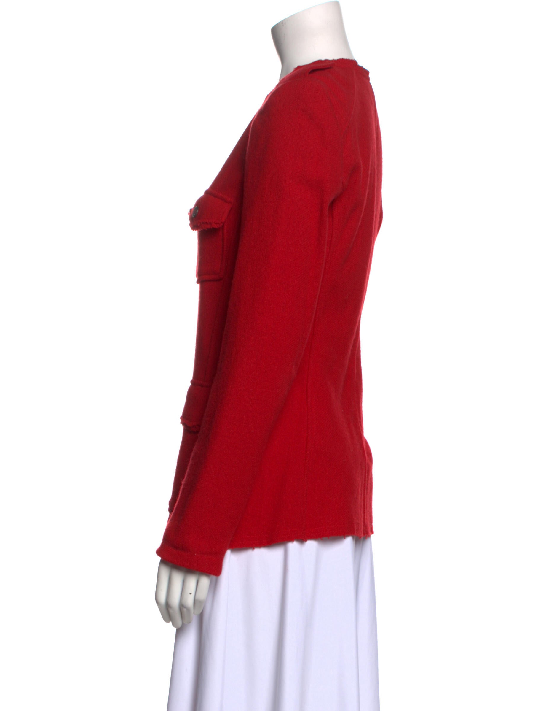 Isabel Marant Asymmetrical Zip-Up Cardigan - Red Knitwear, Clothing ...