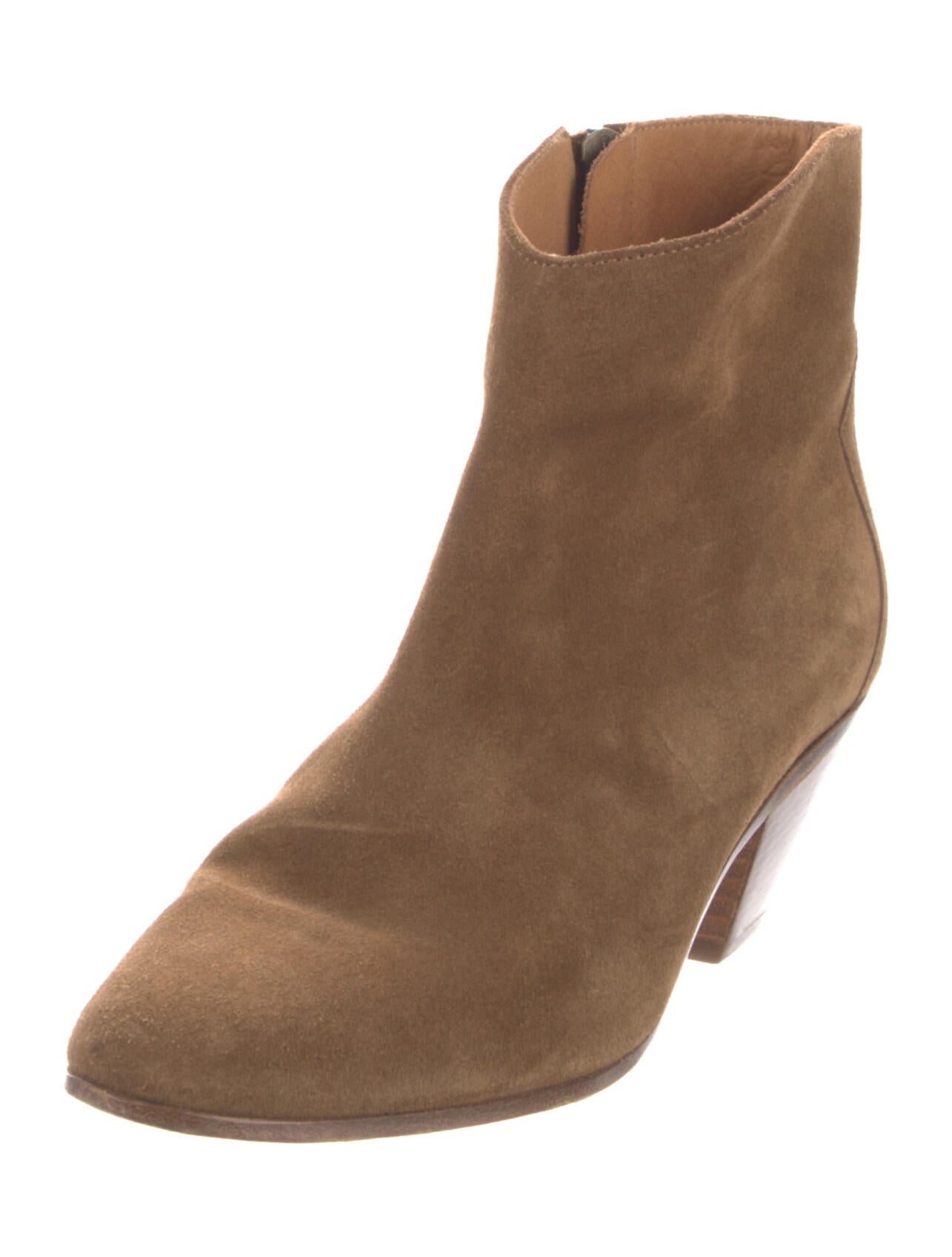 Isabel Marant Pointed-Toe Leather Booties - Brown Boots, Shoes ...