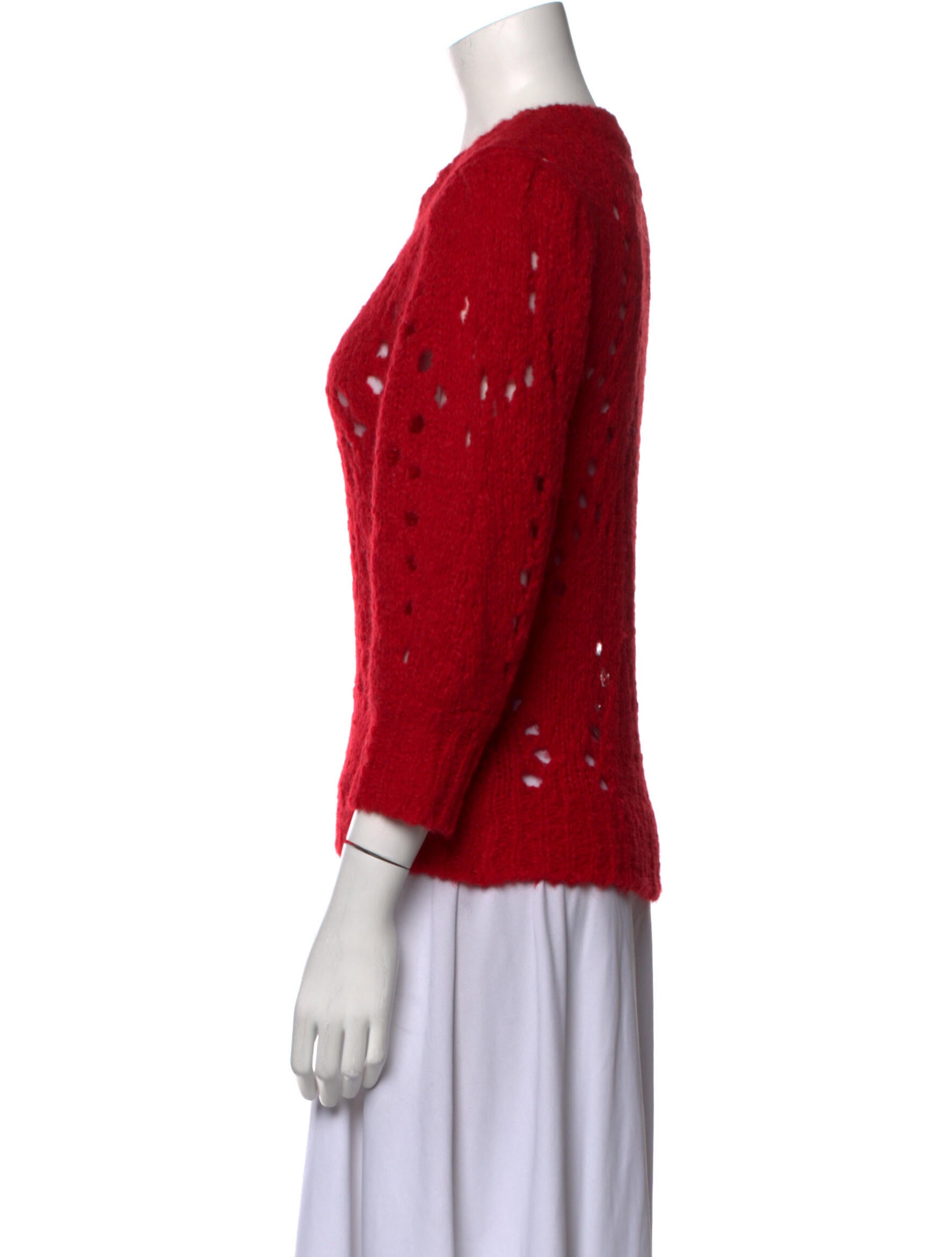 Isabel Marant Asymmetrical Zip-Up Cardigan - Red Knitwear, Clothing ...