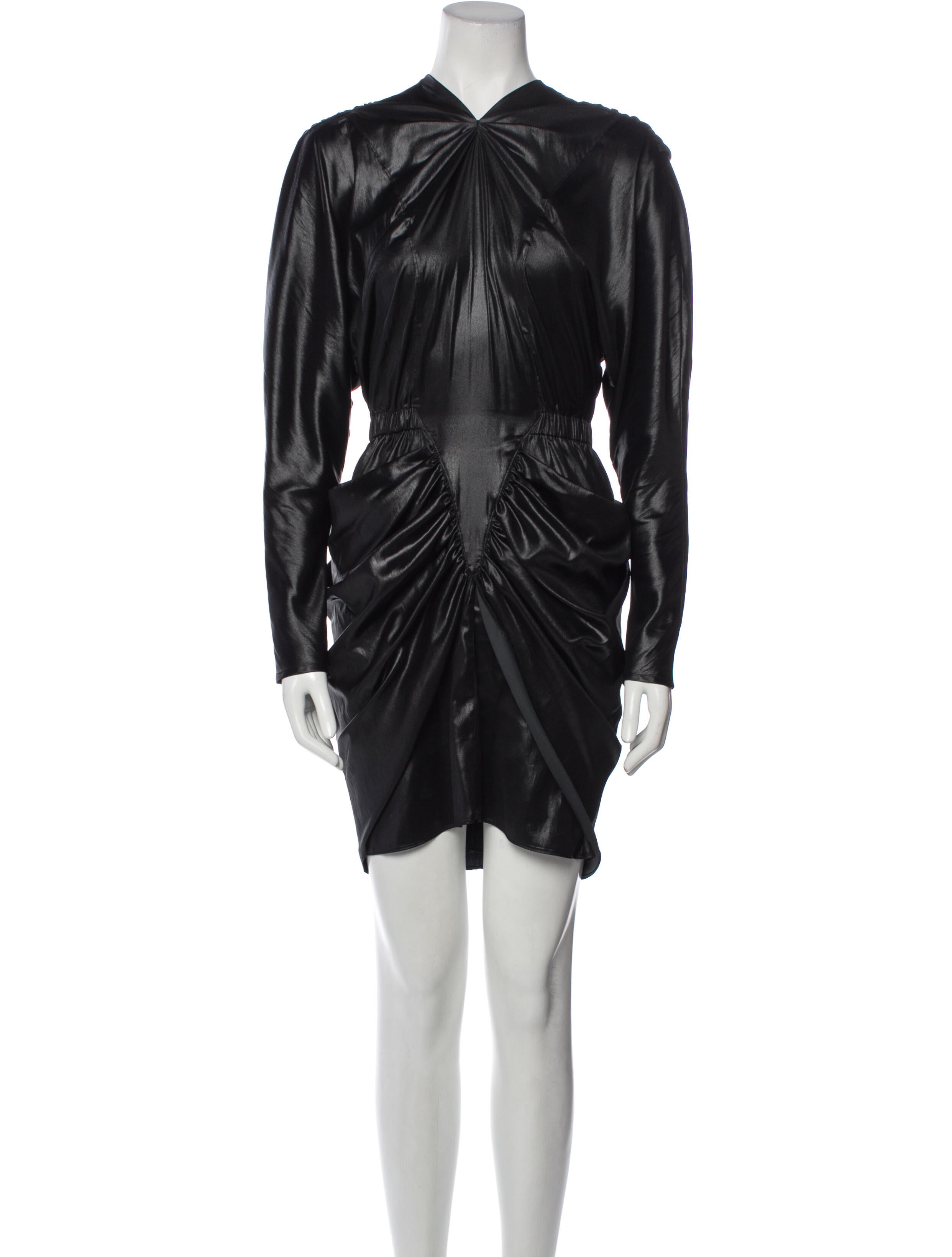 Isabel Marant V-Neck Mini Dress - Black Dresses, Clothing - ISA149129 ...