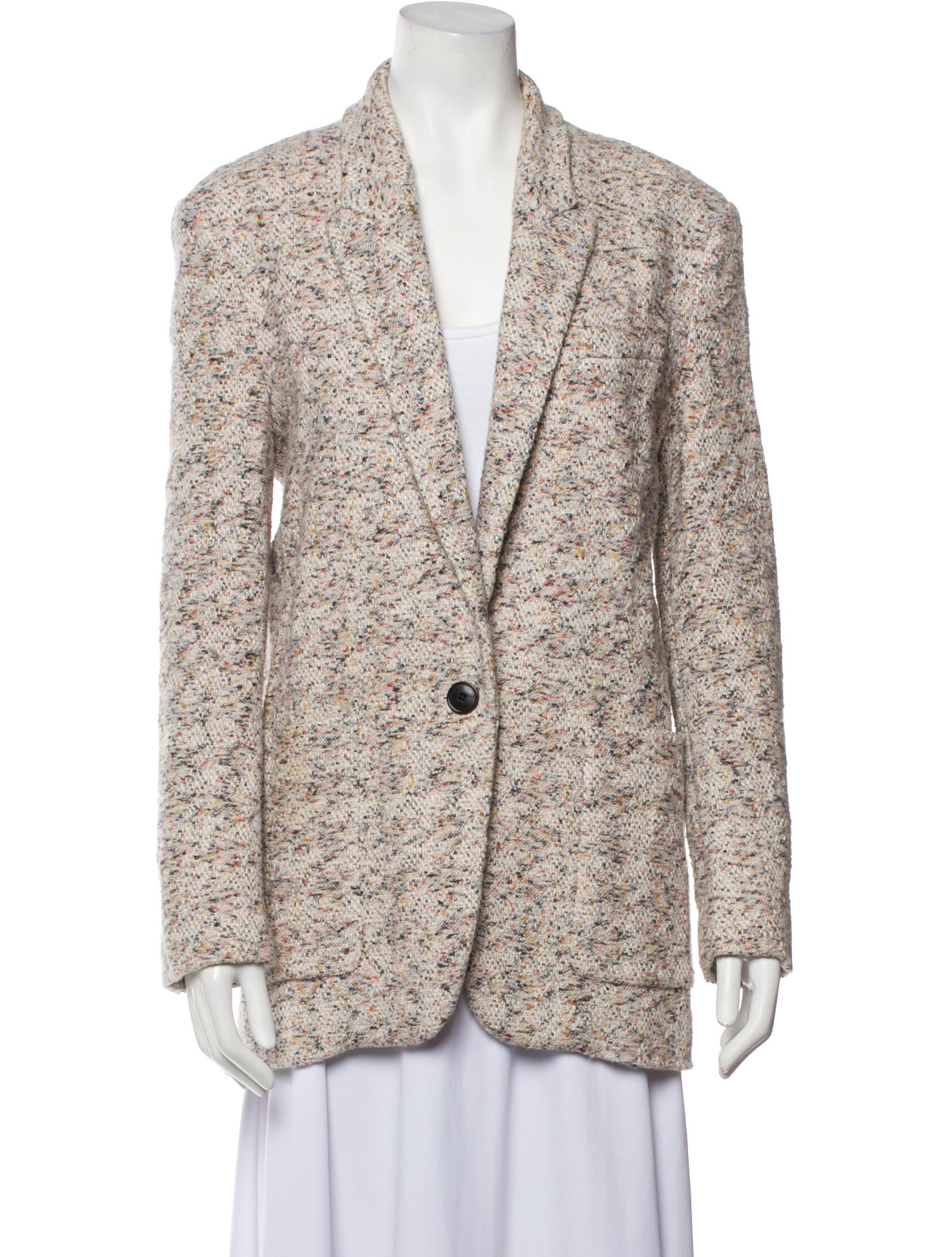 Isabel Marant Tweed Pattern Blazer - Neutrals Jackets, Clothing ...
