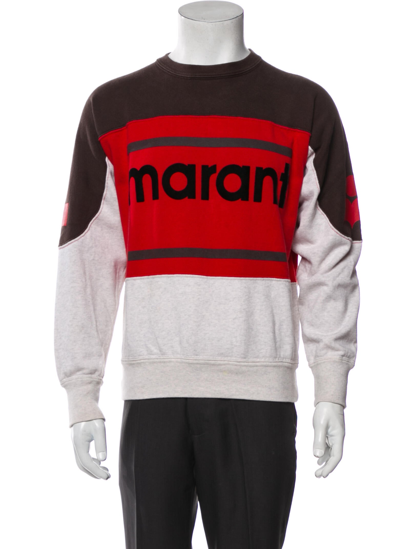 Isabel Marant Colorblock Pattern Crew Neck Sweatshirt - Brown ...