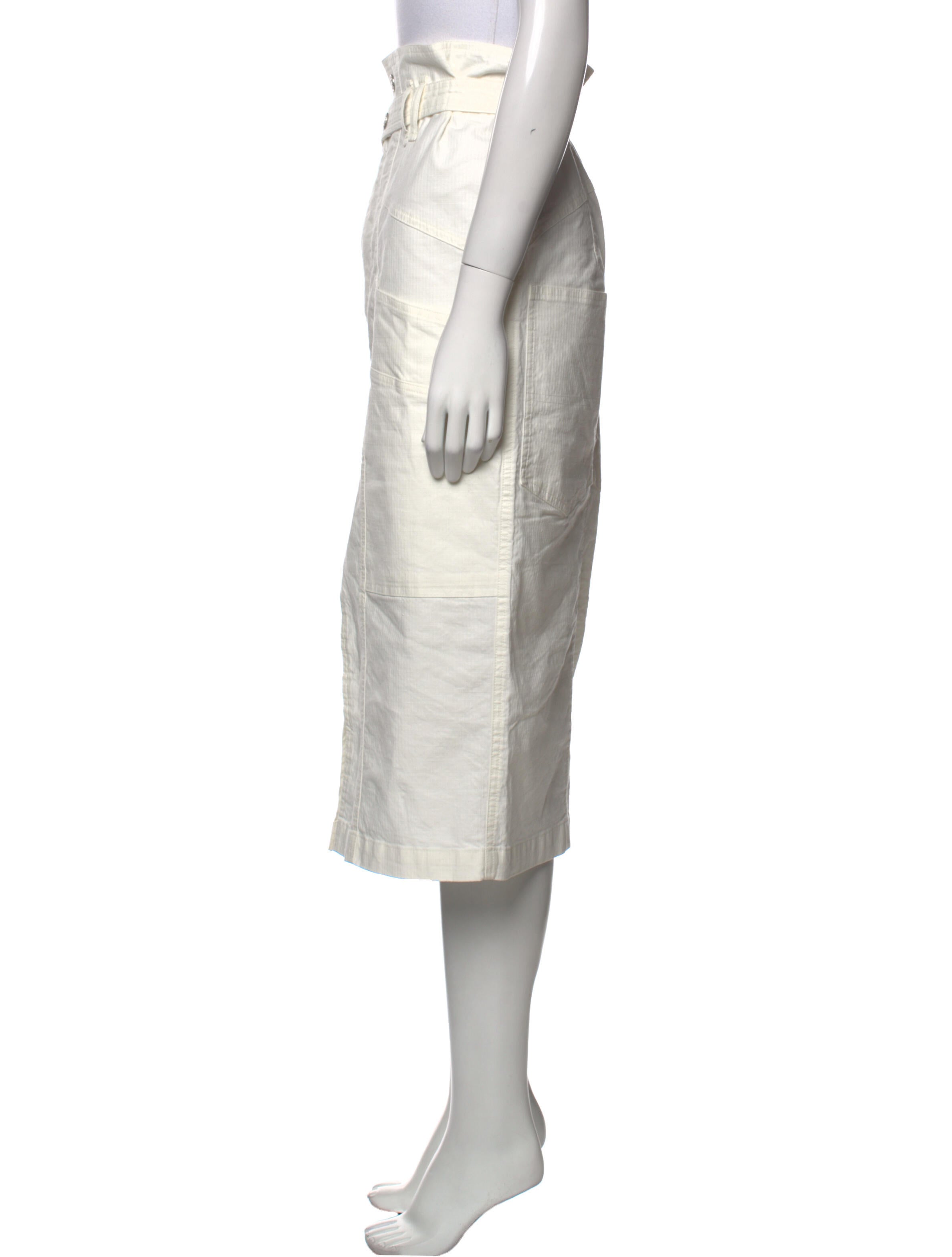 Isabel Marant Linen Mini Skirt - White Skirts, Clothing - ISA37800 ...