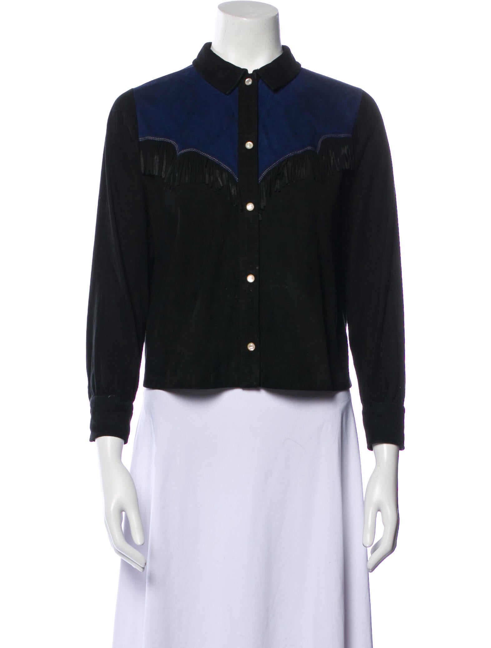 Isabel Marant Goat Leather Denim Jacket - Black Jackets, Clothing ...