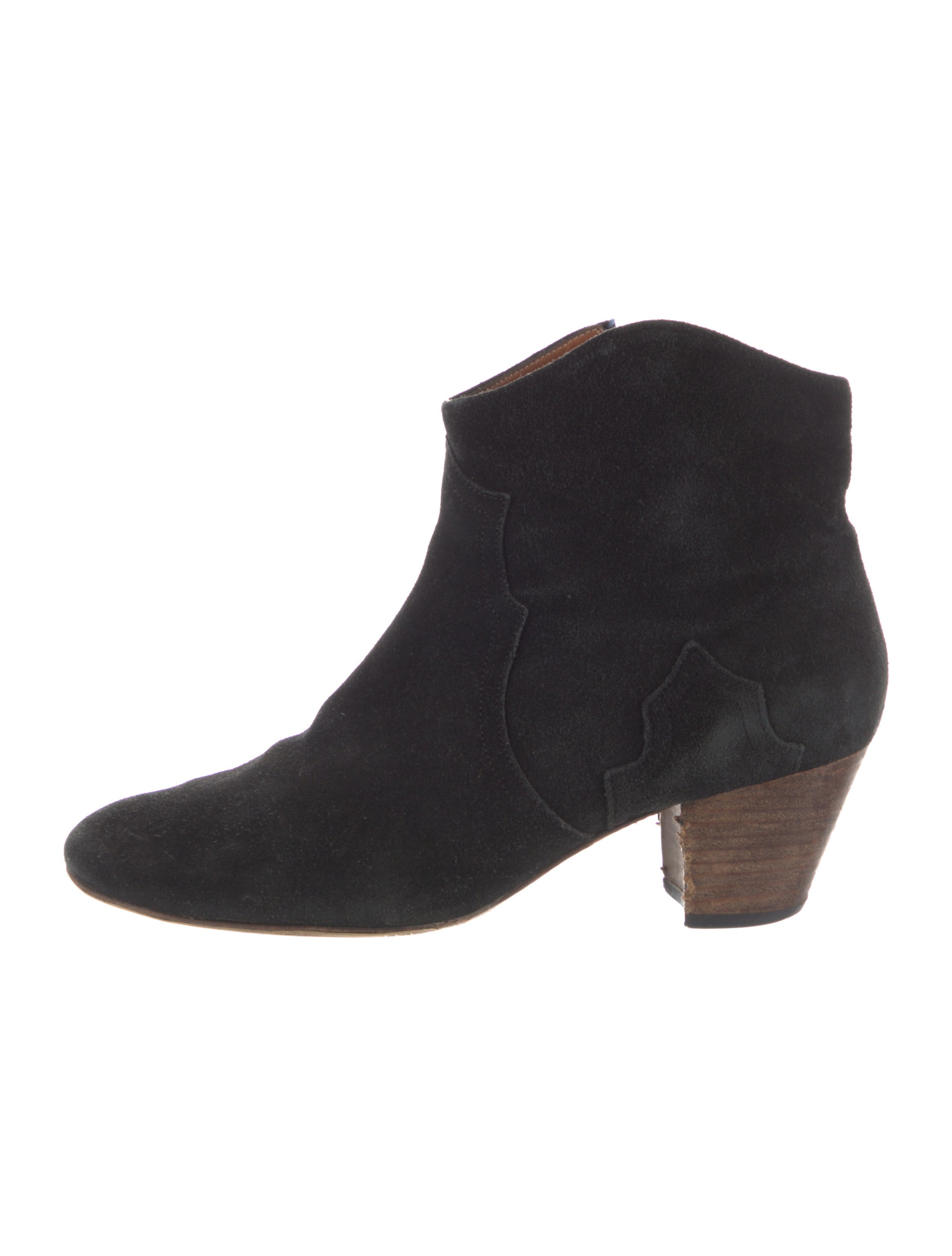 Isabel Marant Leather Lace-Up Booties - Black Boots, Shoes - ISA45263 ...