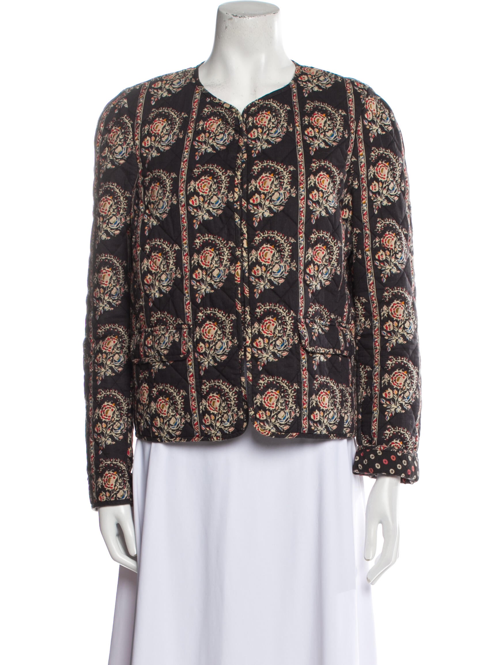 Isabel Marant Floral Print Evening Jacket - Brown Jackets, Clothing ...
