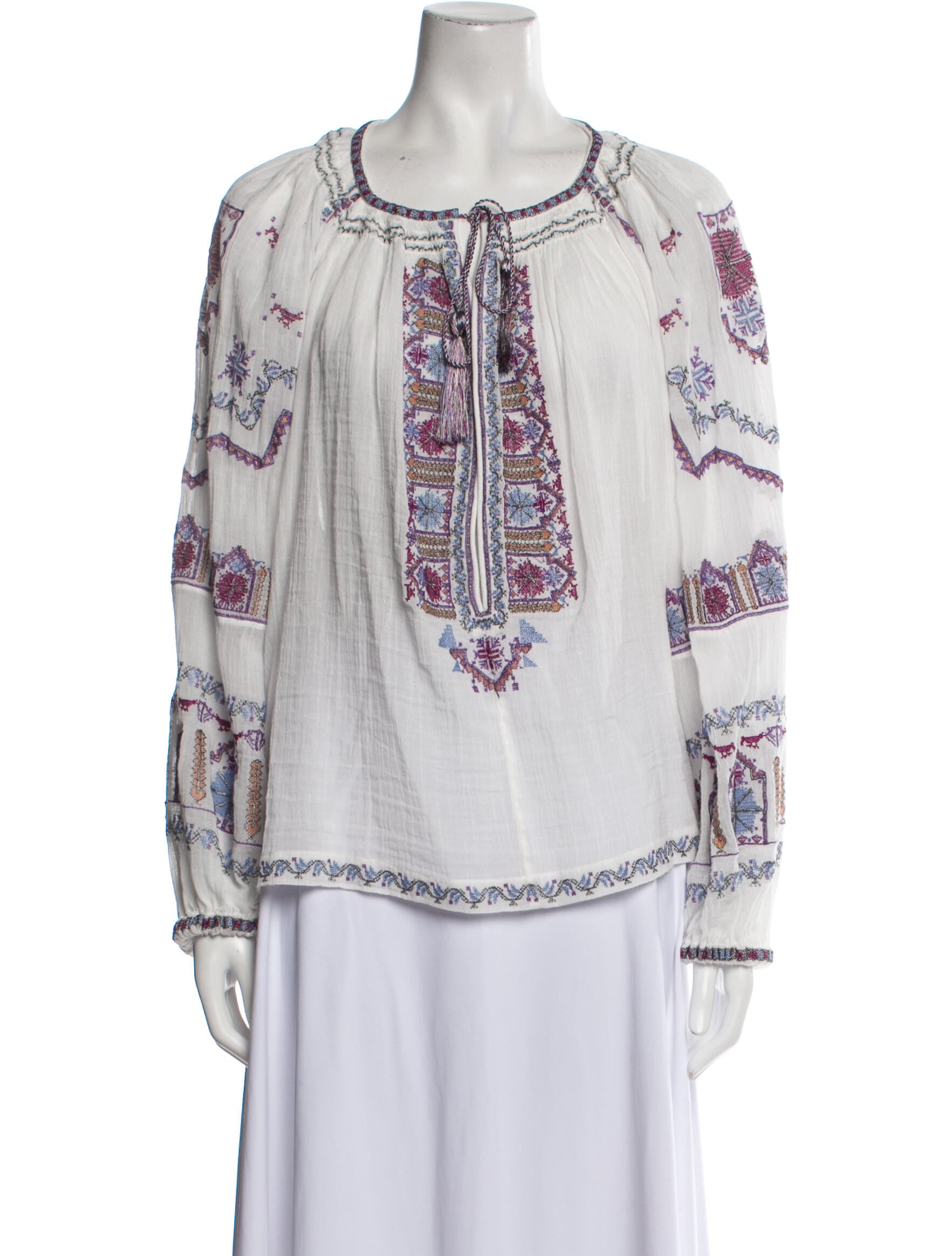 Isabel Marant Printed Square Neckline Blouse - White Tops, Clothing ...