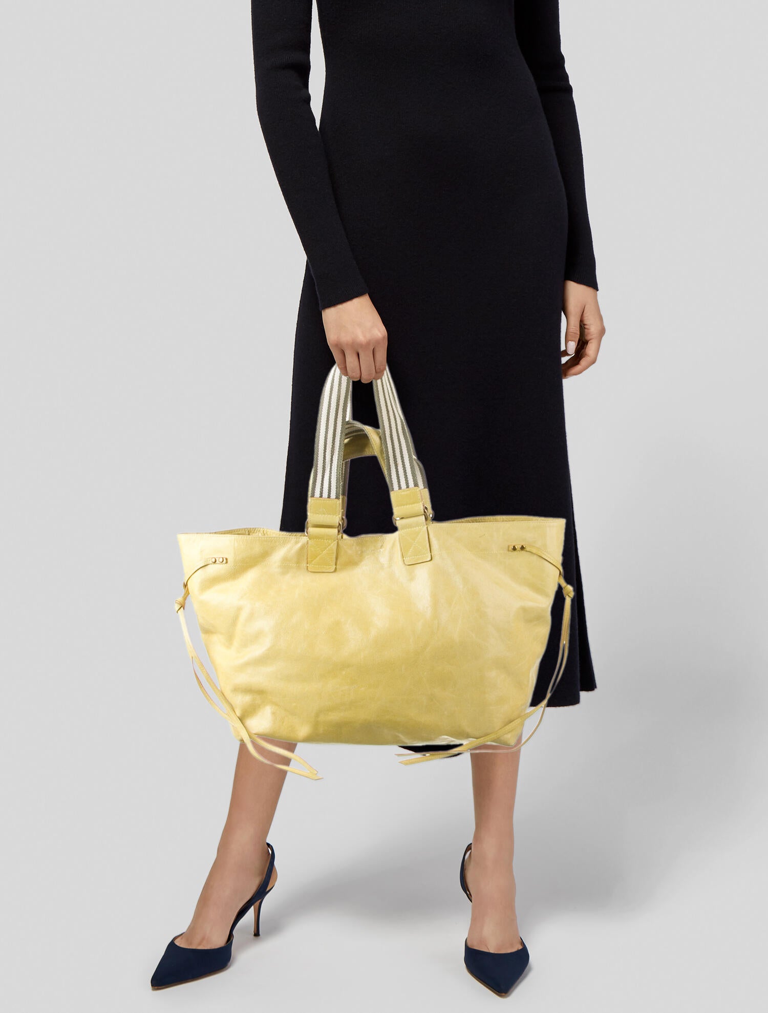 Isabel Marant Leather Tote Bag - Green Totes, Handbags - ISA169633 ...