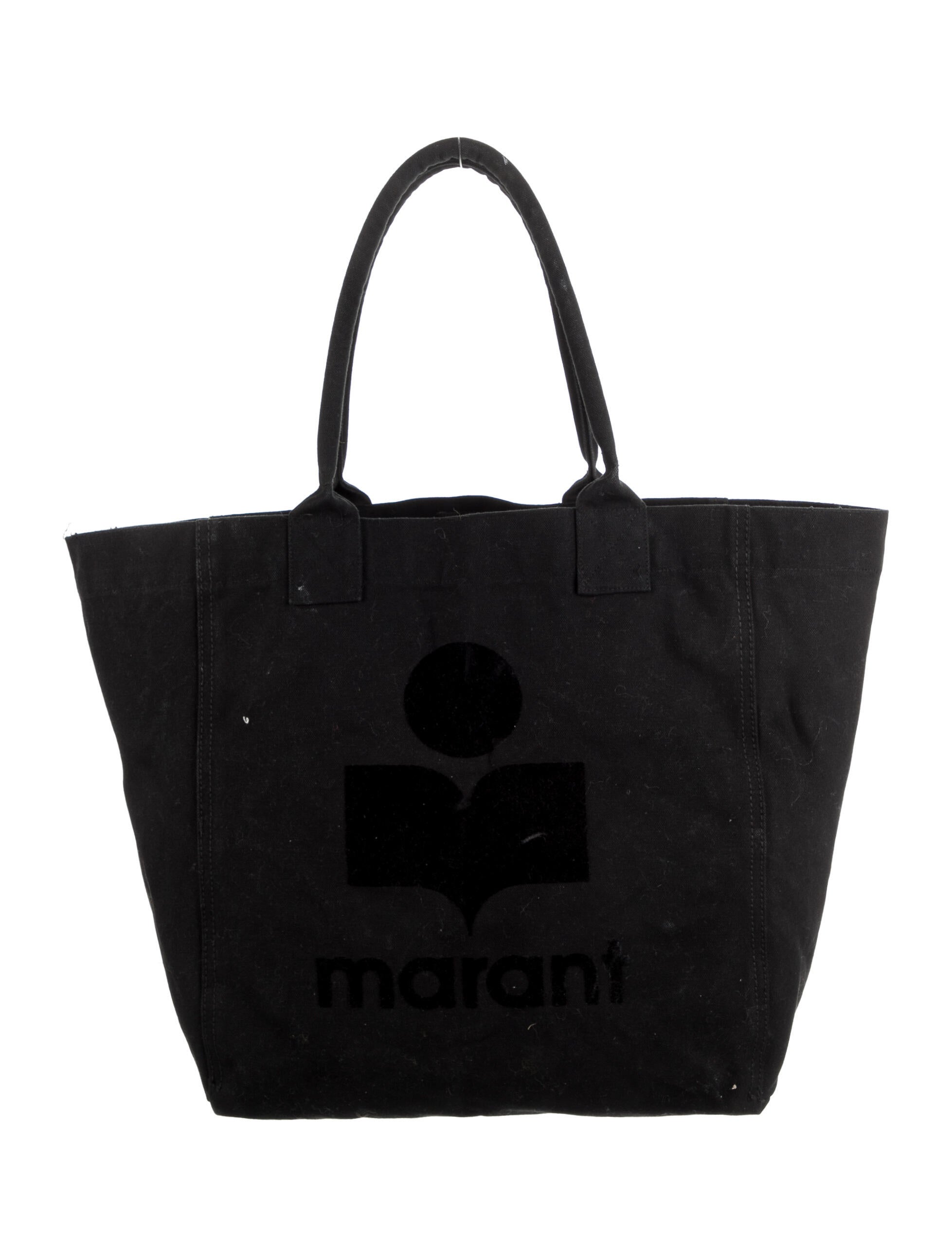 Isabel Marant Logo Canvas Tote - Black Totes, Handbags - ISA172933 ...