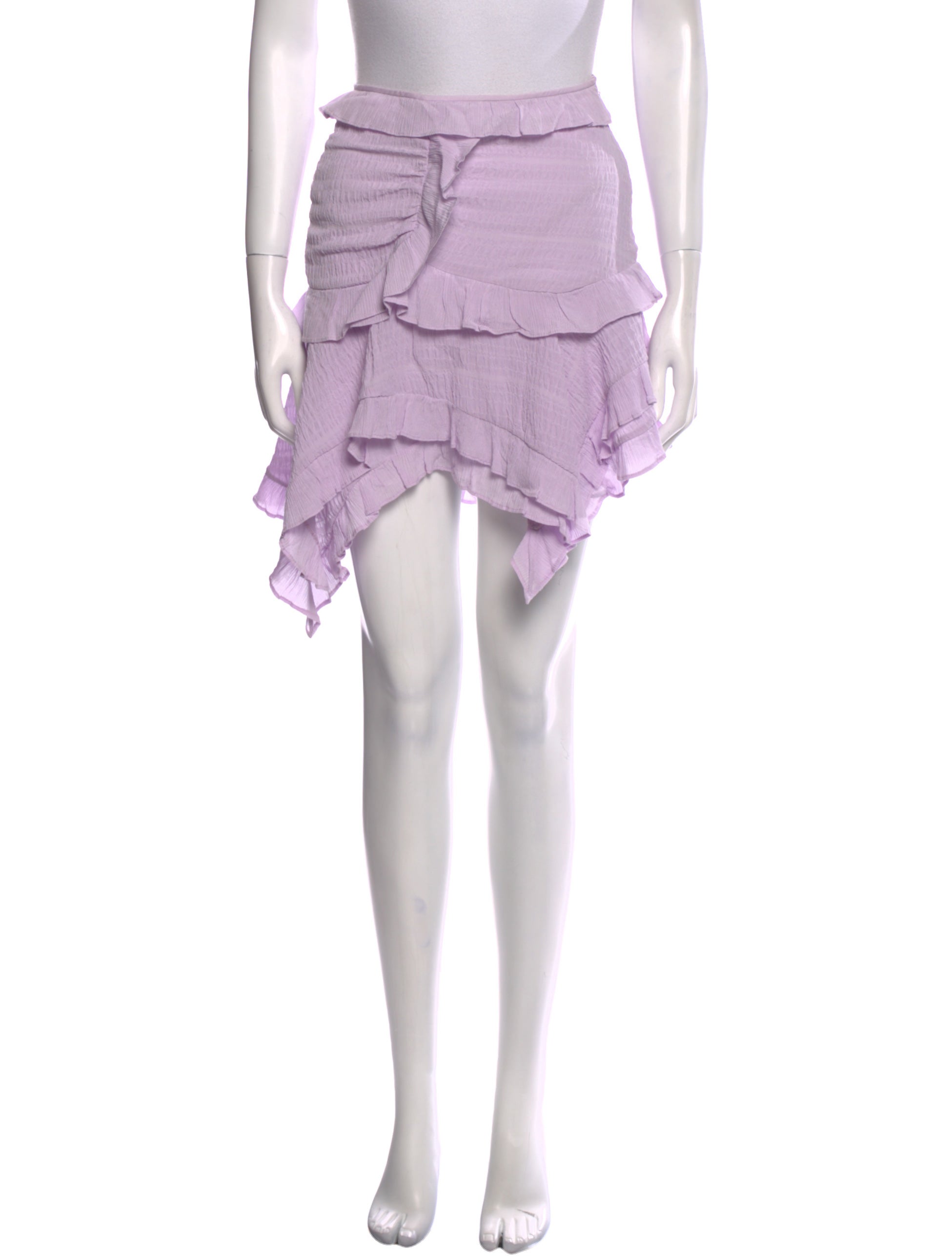 Isabel Marant Ruffle Embellishment Knee-Length Skirt w/ Tags - Purple ...