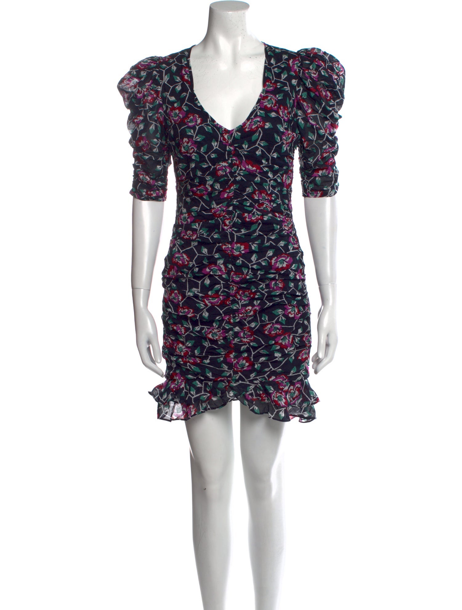 Isabel Marant Floral Print Mini Dress - Blue Dresses, Clothing ...