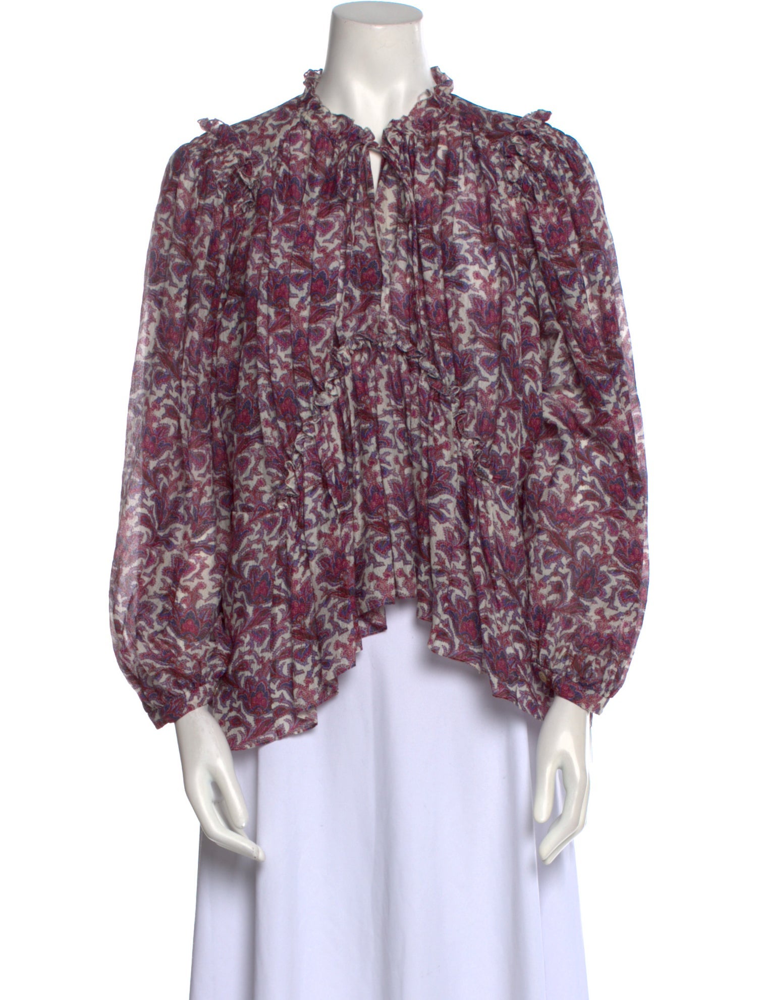 Alice + Olivia Printed Button-Up Blouse - Black Tops, Clothing ...