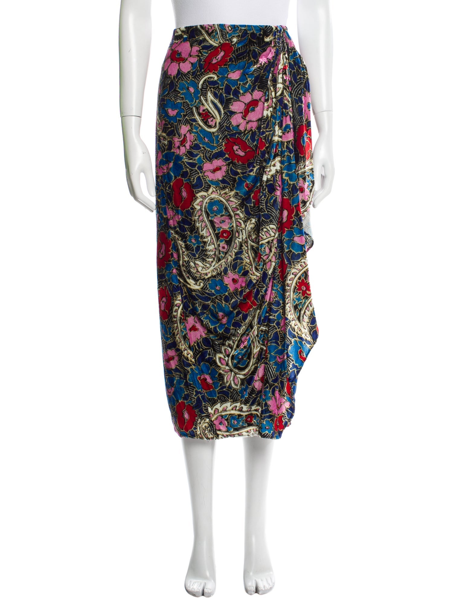 Isabel Marant Paisley Print Midi Length Skirt - Blue Skirts, Clothing ...