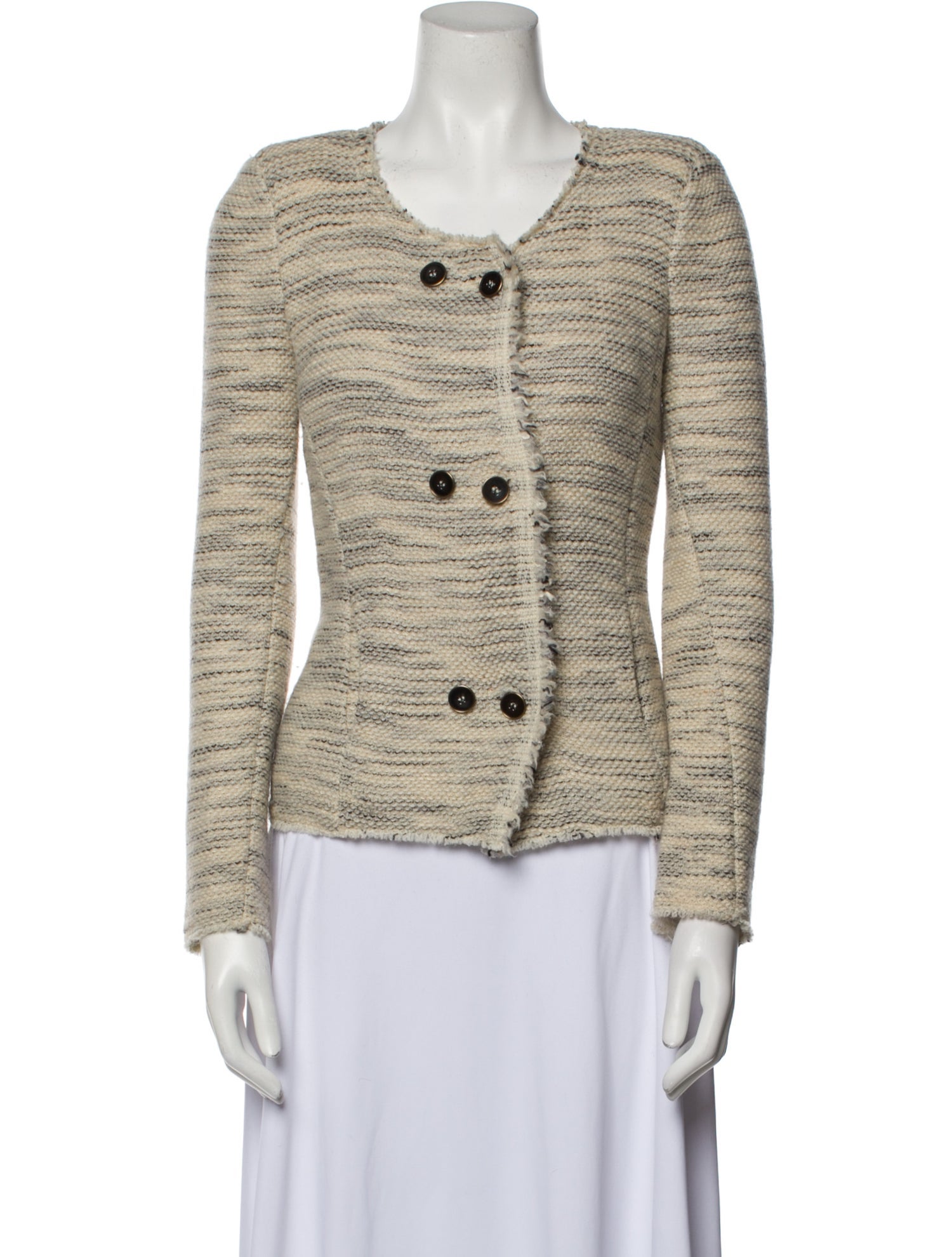 Isabel Marant Tweed Pattern Evening Jacket - Neutrals Jackets, Clothing ...