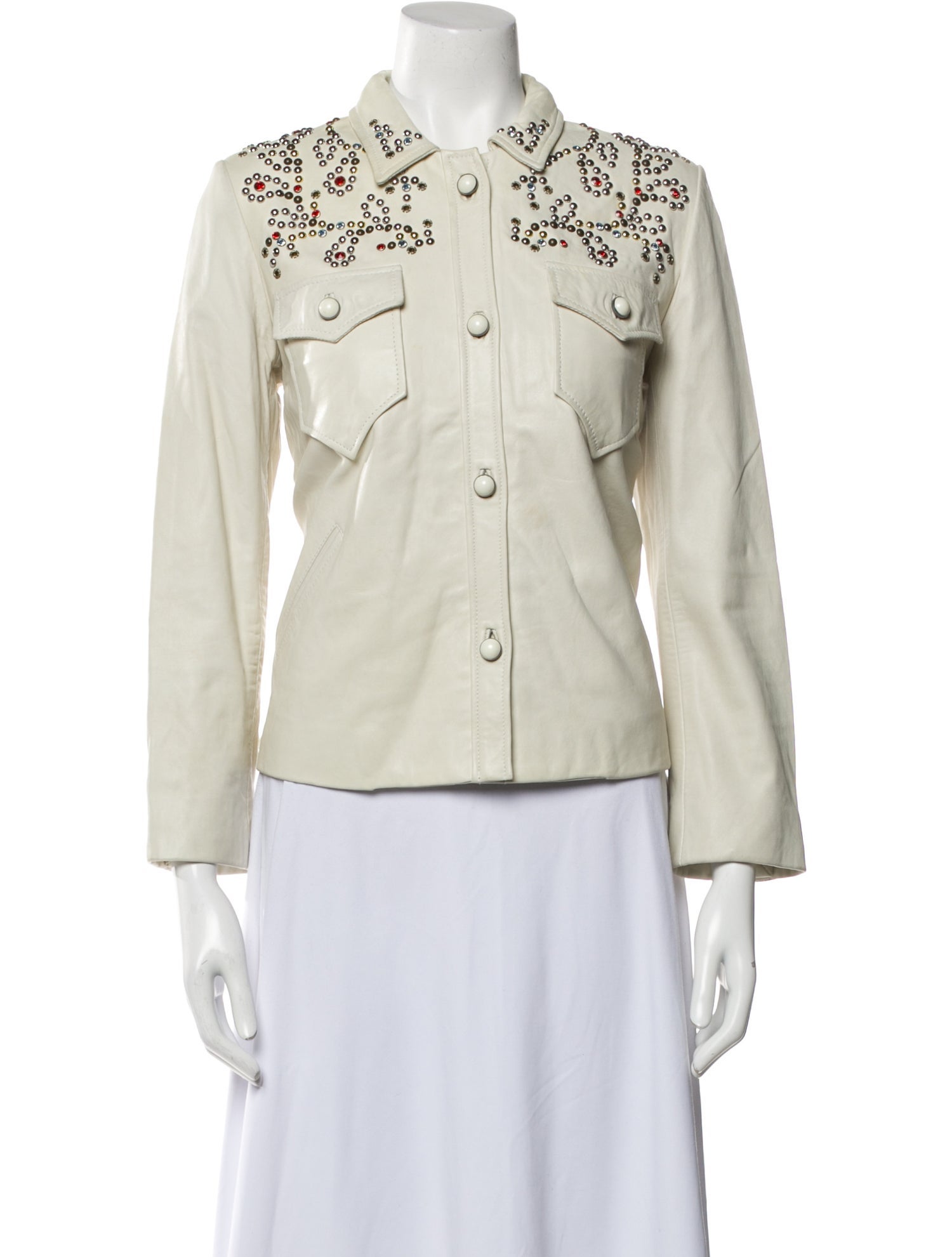 Isabel Marant Lambskin Denim Jacket - Neutrals Jackets, Clothing ...