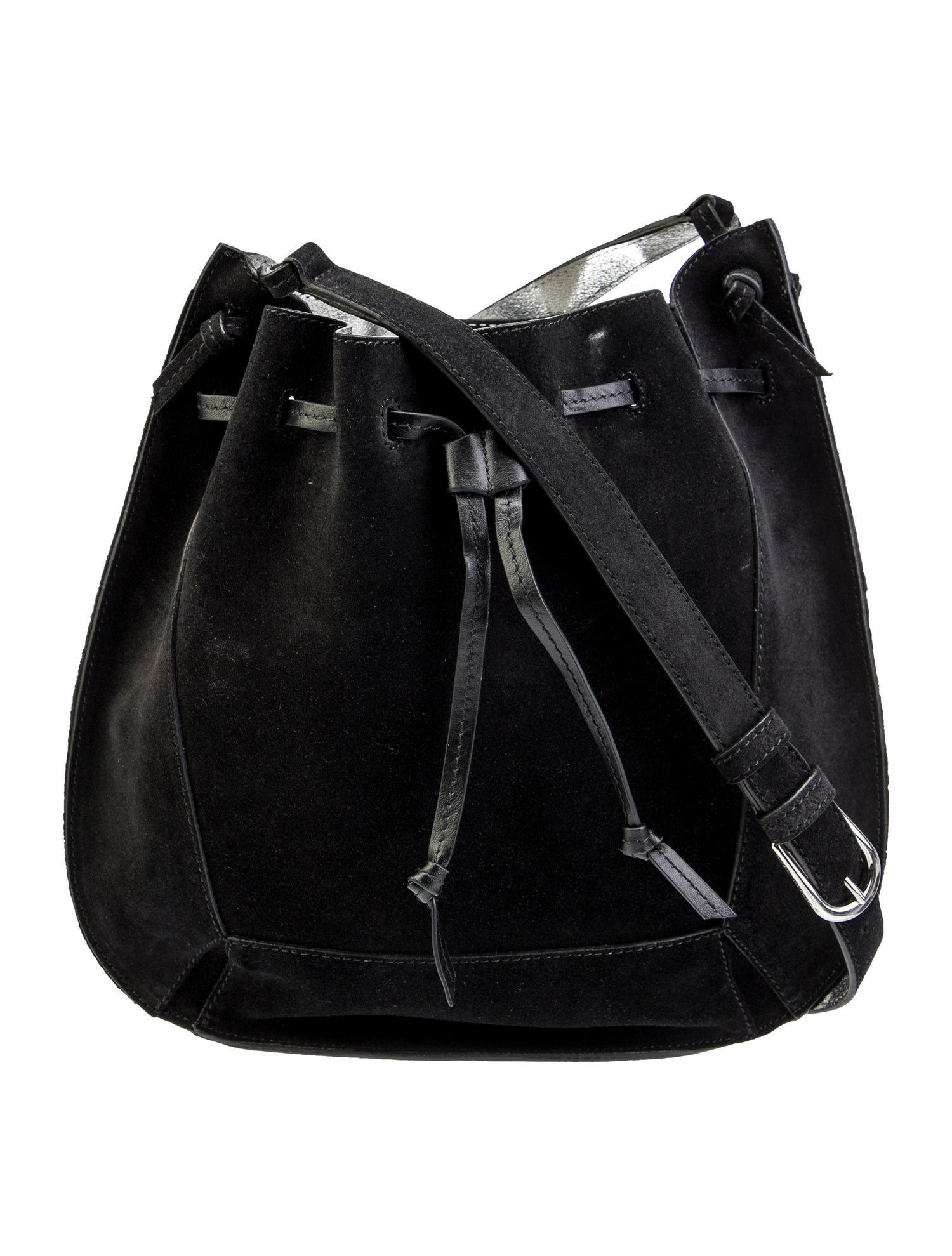 Isabel Marant Vegetarian Suede Shoulder Bag - Black Shoulder Bags ...