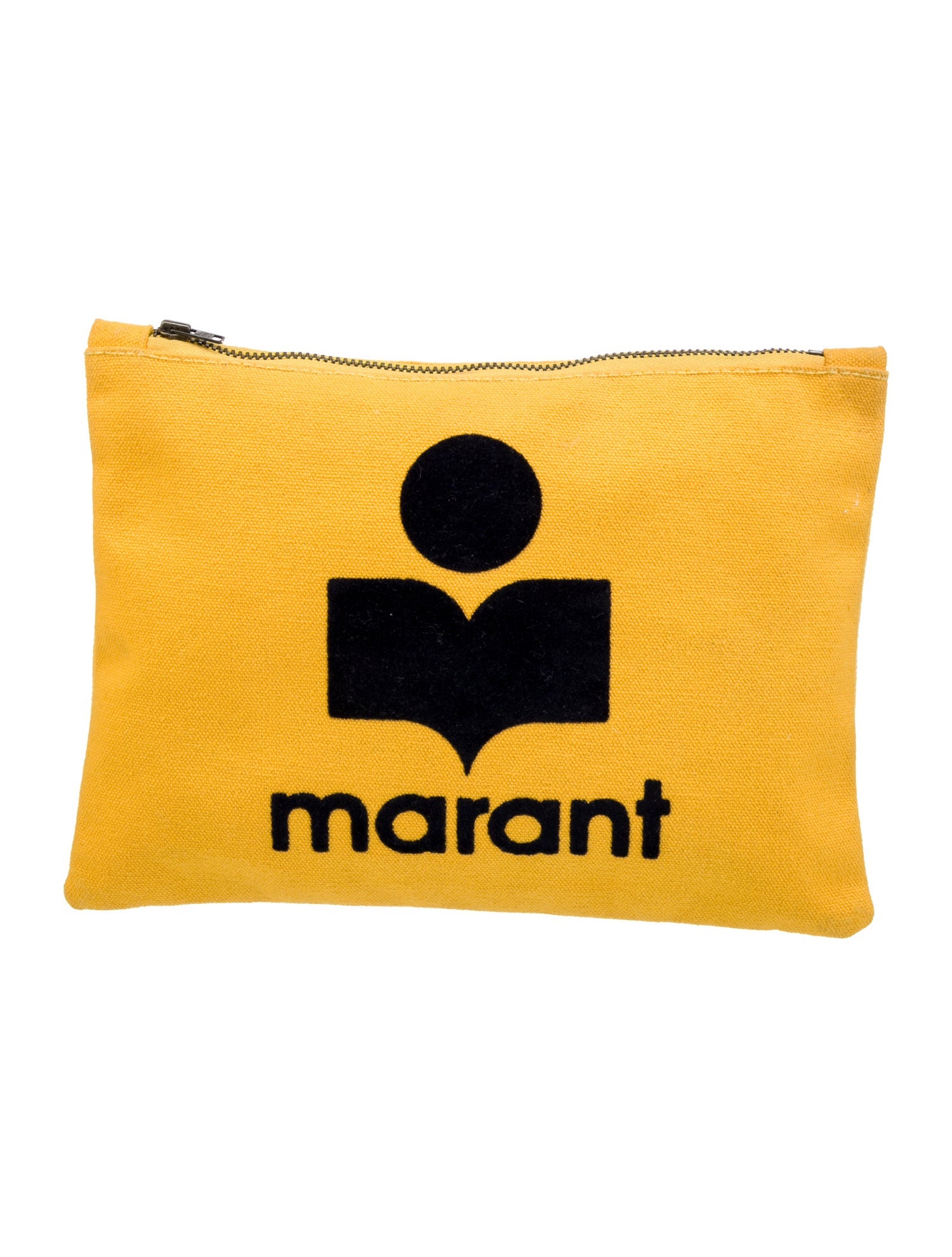 Isabel Marant Logo Canvas Clutch - Yellow Clutches, Handbags ...