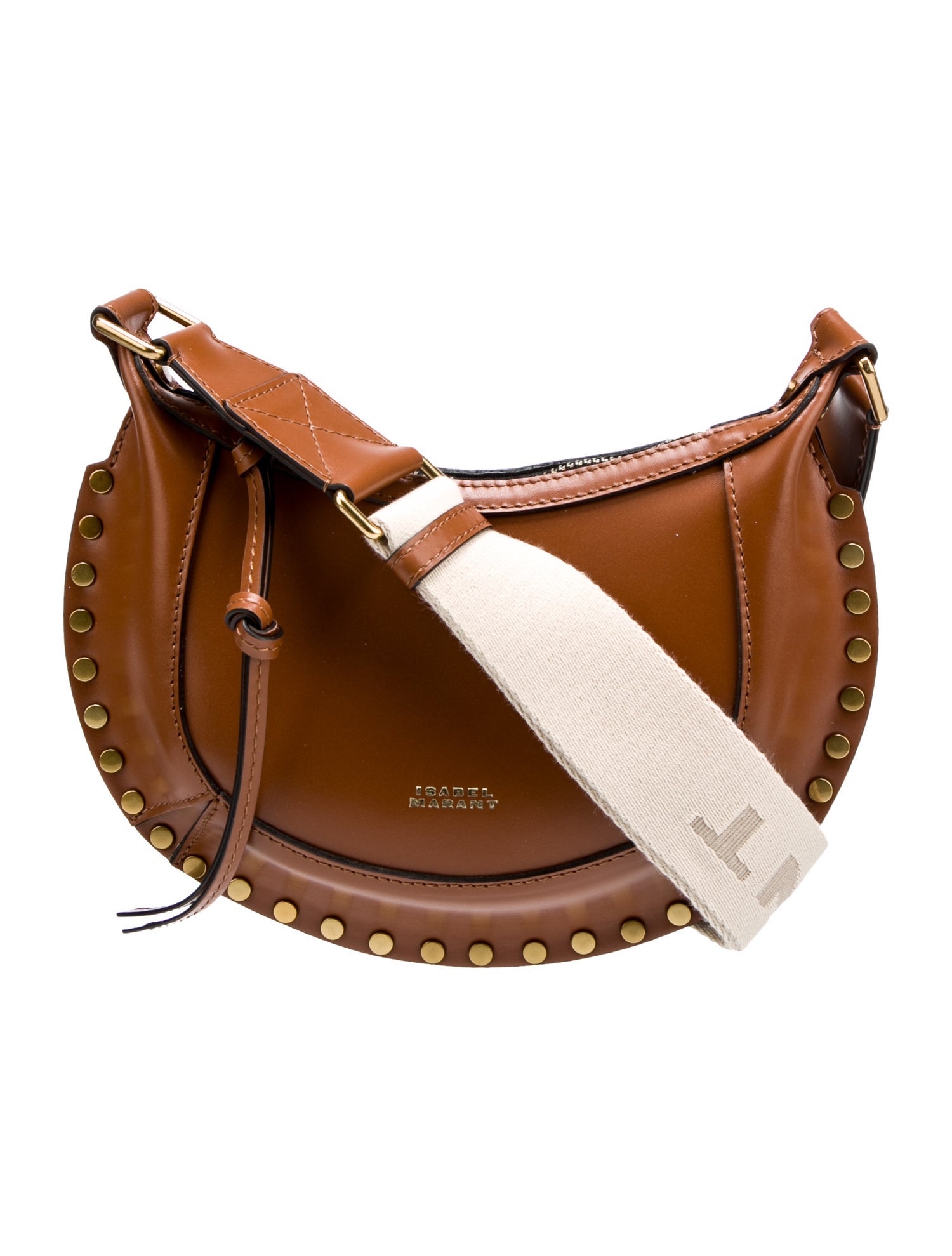 Isabel Marant Leather Studded Shoulder Bag - Brown Shoulder Bags ...