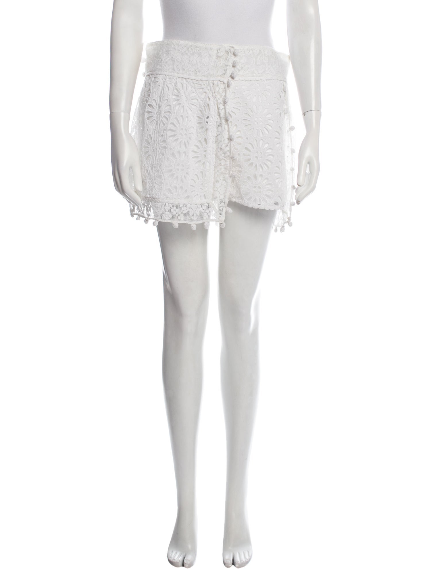 Isabel Marant Lace Trim Embellishment Mini Skirt - White Skirts ...