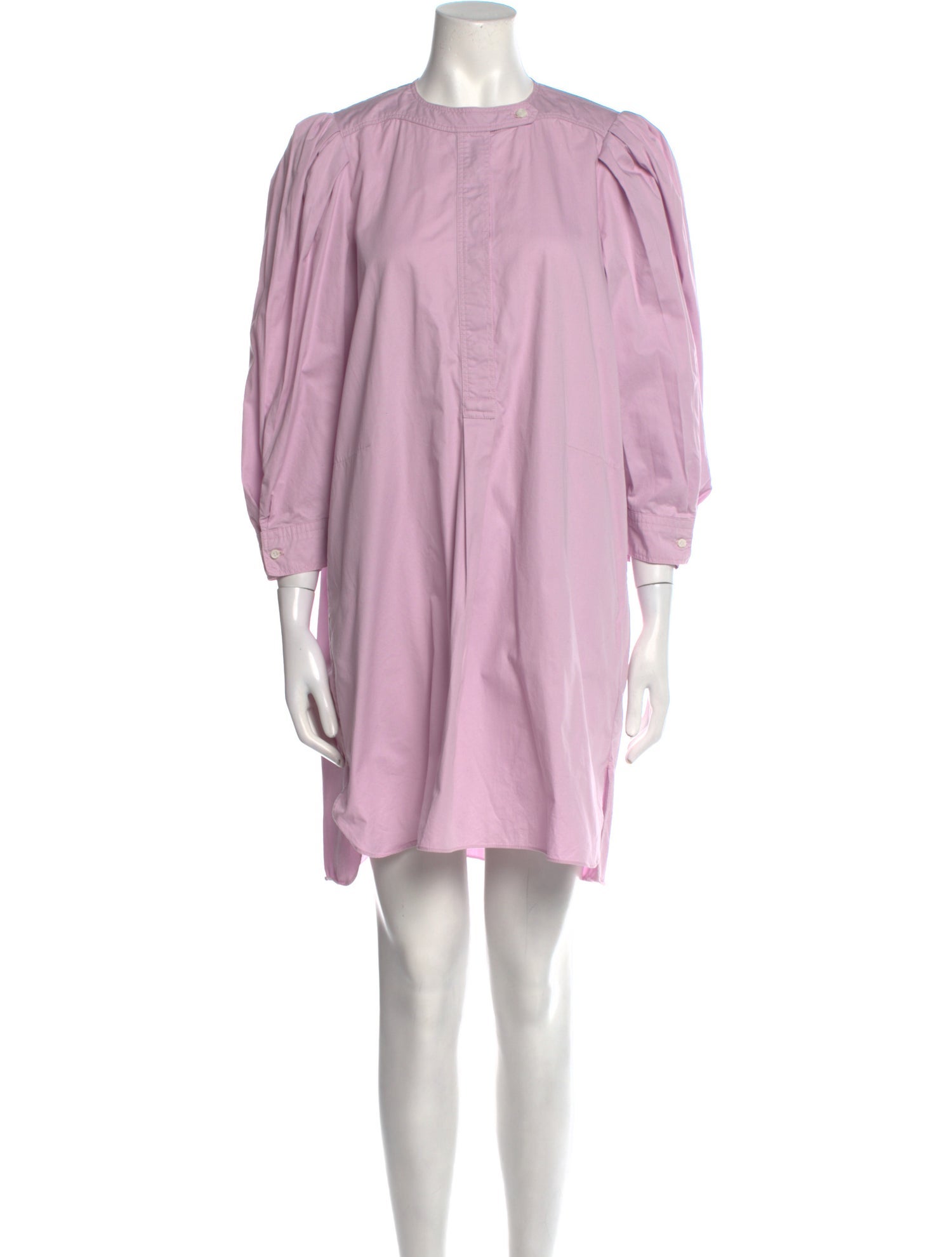 Isabel Marant Crew Neck Mini Dress - Pink Dresses, Clothing - ISA201952 ...