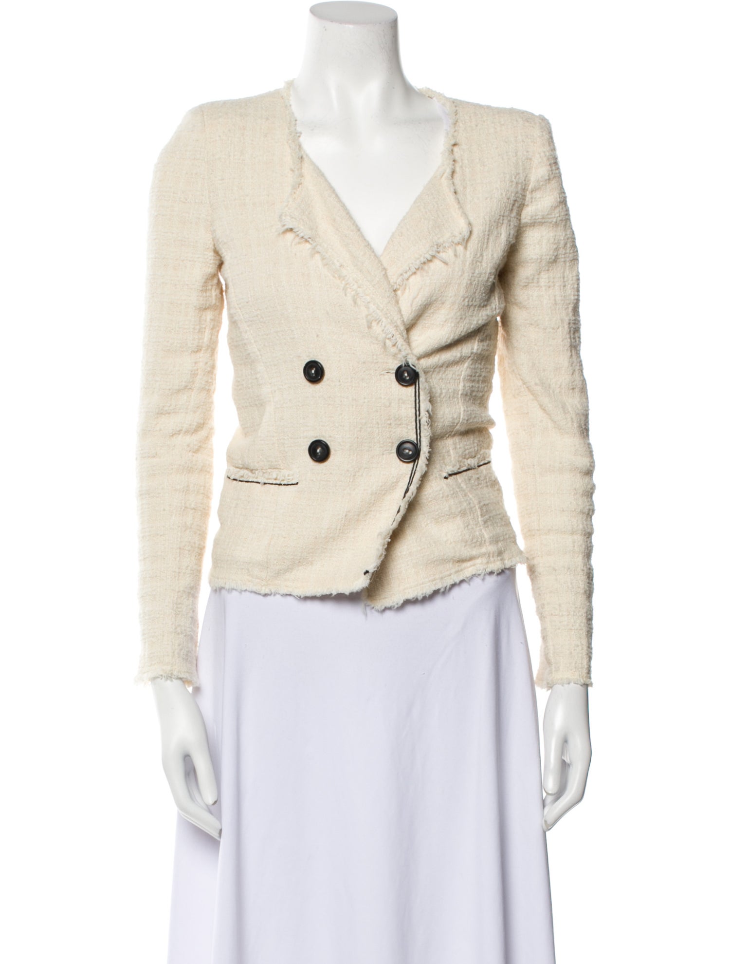 Isabel Marant Tweed Pattern Jacket - Neutrals Jackets, Clothing - ISA202272 | The RealReal