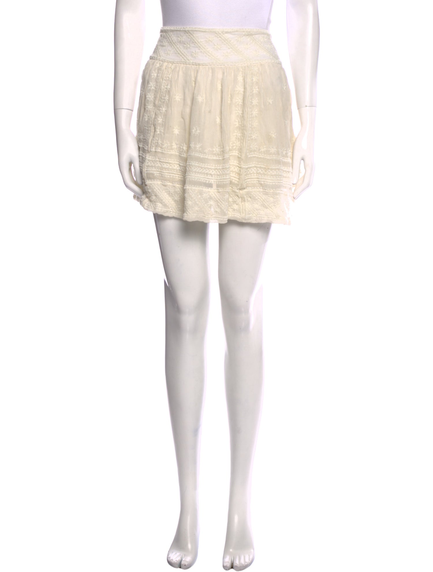 Isabel Marant Silk Mini Skirt - Neutrals Skirts, Clothing - ISA205628 ...