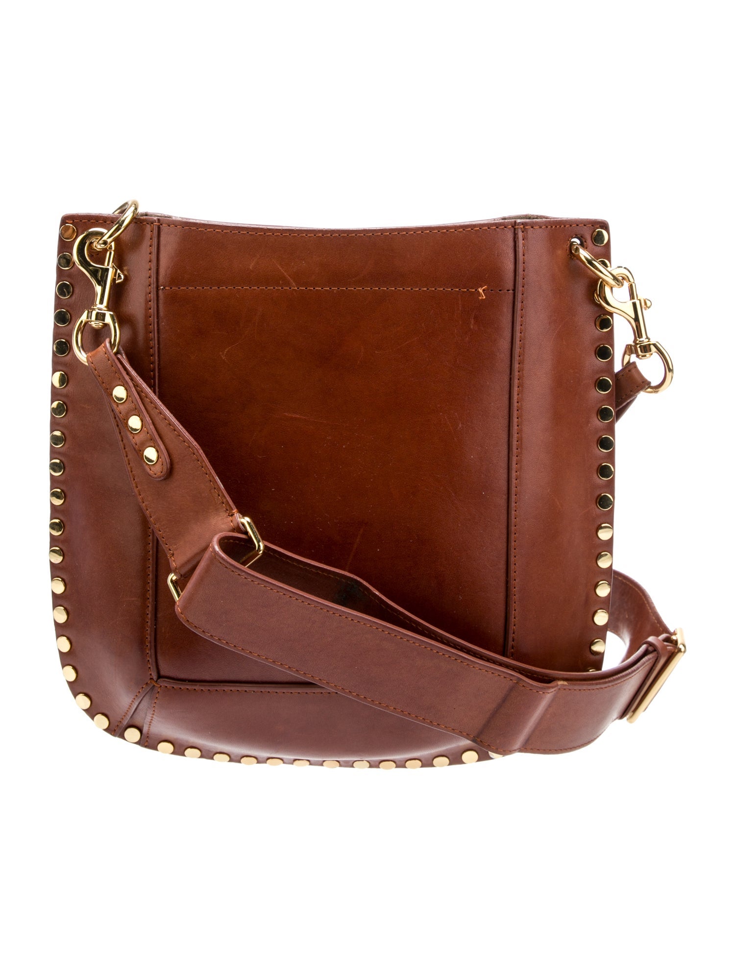 Isabel Marant Studded Leather Shoulder Bag - Brown Crossbody Bags ...