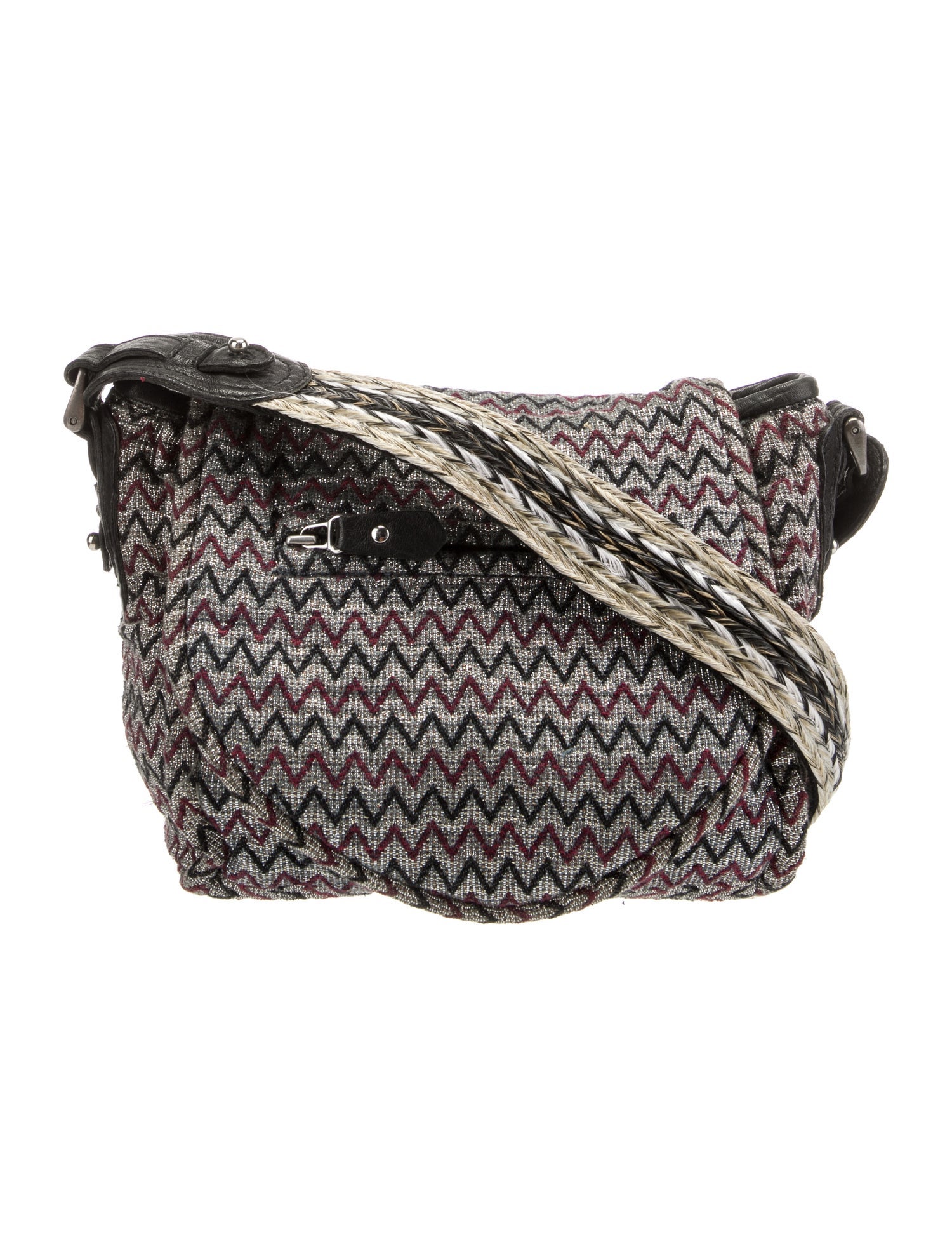 Isabel Marant Zigzag Fabric Shoulder Bag - Grey Shoulder Bags, Handbags ...
