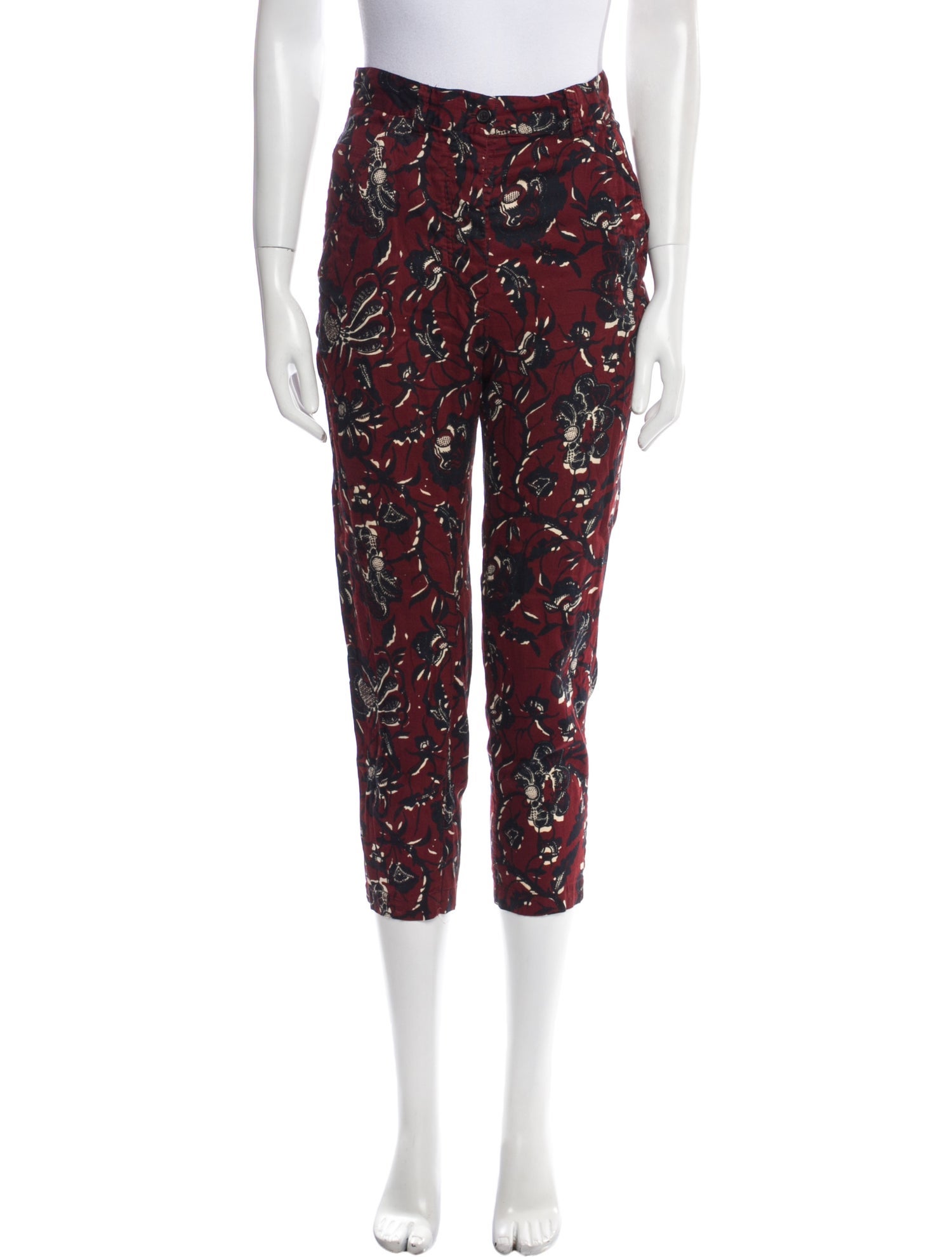 Versace Printed Wide Leg Pants w/ Tags - Blue, 9.75" Rise Pants ...