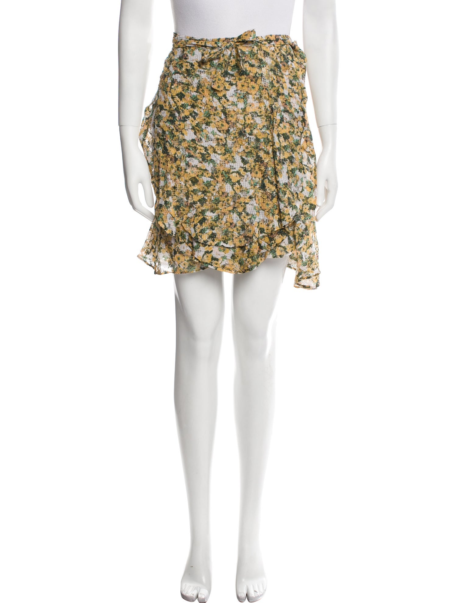 Isabel Marant Floral Print Knee-Length Skirt - Yellow Skirts, Clothing ...
