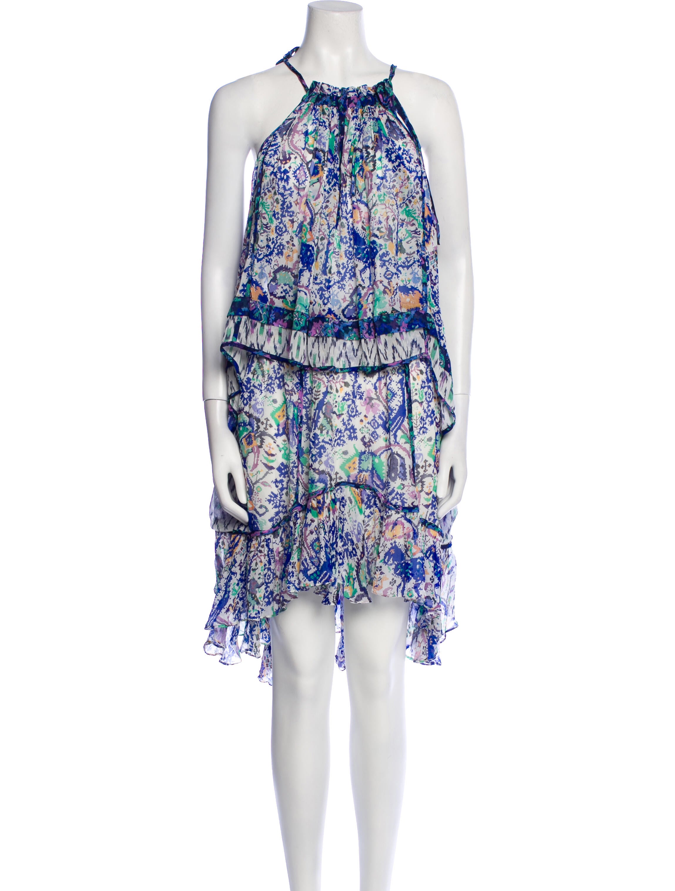 Isabel Marant Printed Ruffle Embellishment Skirt Set - Blue Suits and ...