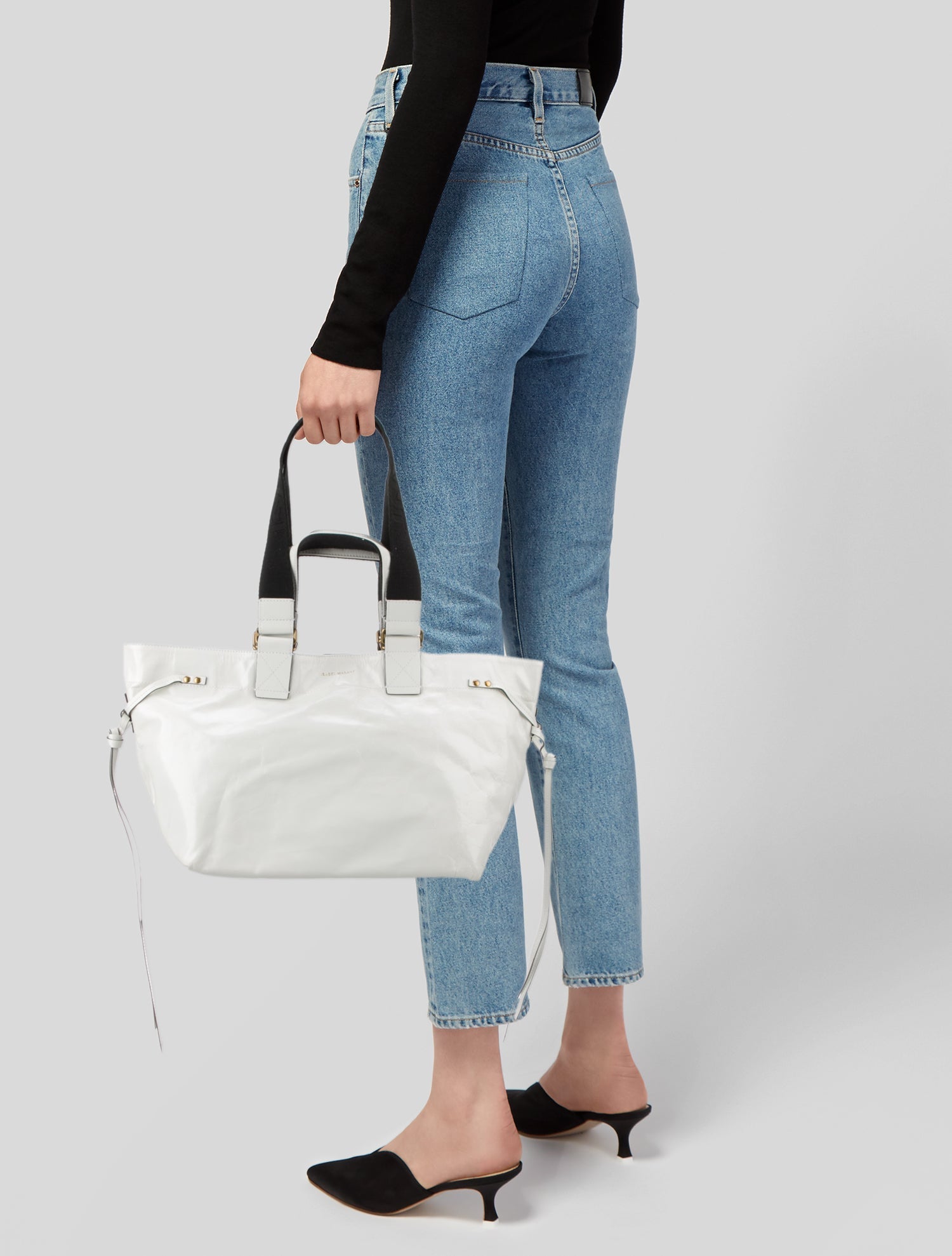 Isabel Marant Leather Two-Toned Bag - White Totes, Handbags - ISA209149 ...