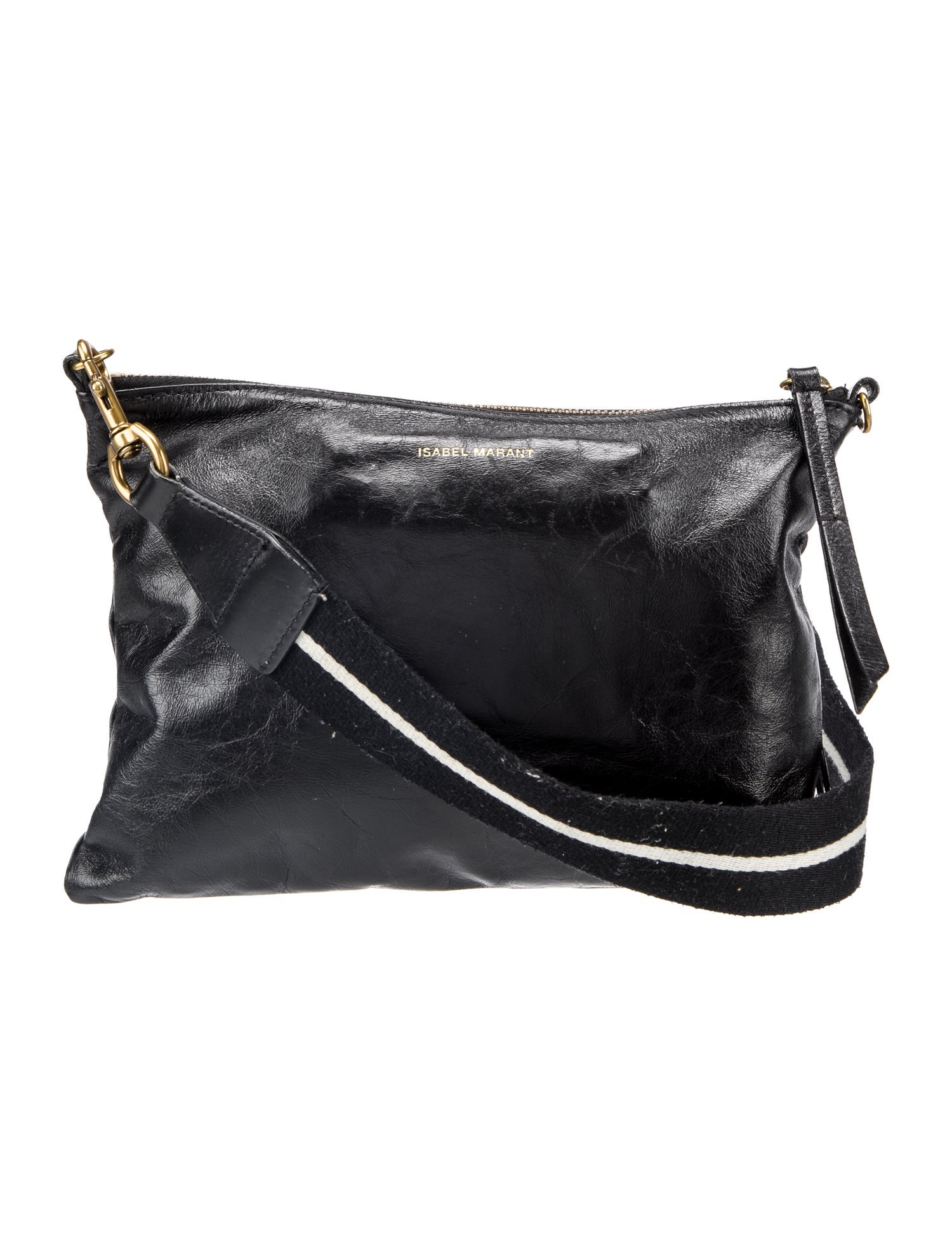 Isabel Marant Leather Messenger Bag - Black Crossbody Bags, Handbags ...