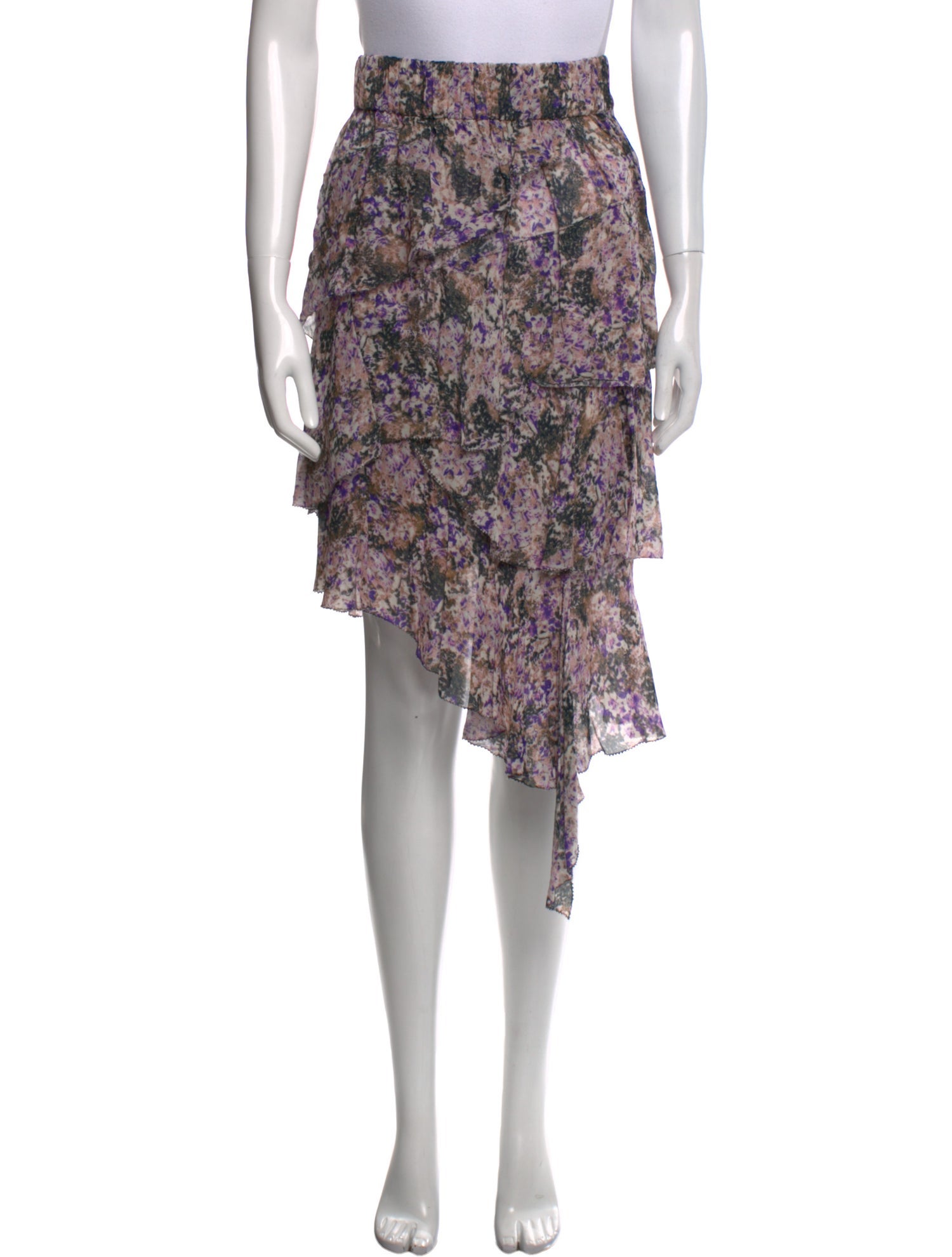 Isabel Marant Floral Print Midi Length Skirt - Purple Skirts, Clothing ...