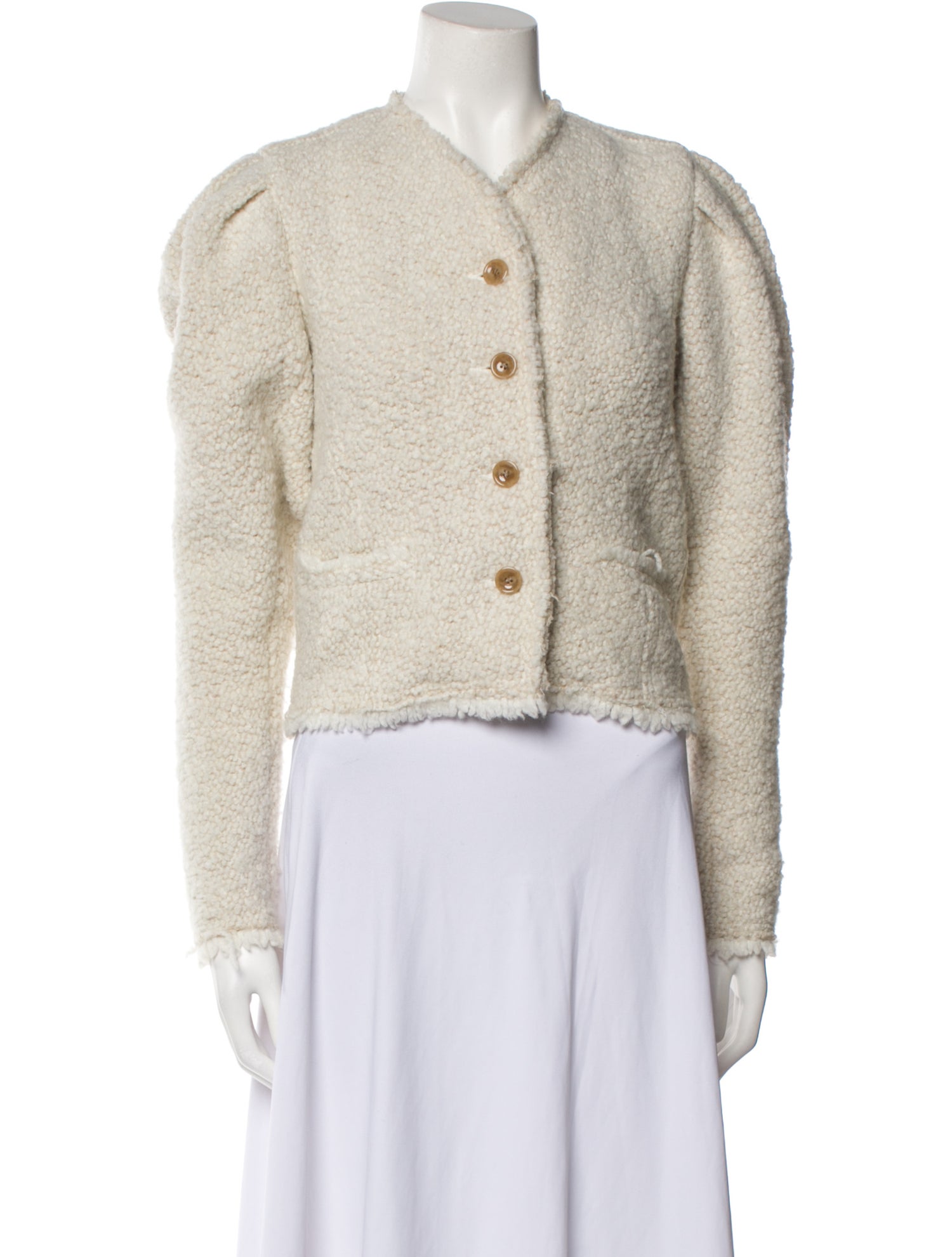 Isabel Marant Tweed Pattern Evening Jacket - Neutrals Jackets, Clothing ...