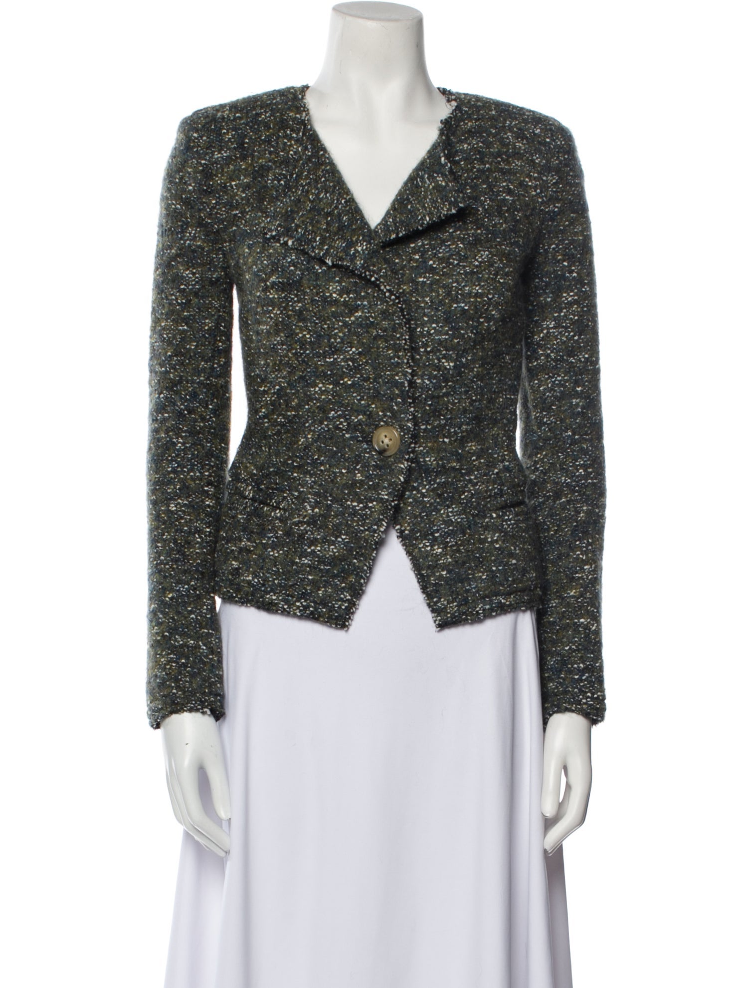 Étoile Isabel Marant Tweed Pattern Evening Jacket - Green Jackets ...