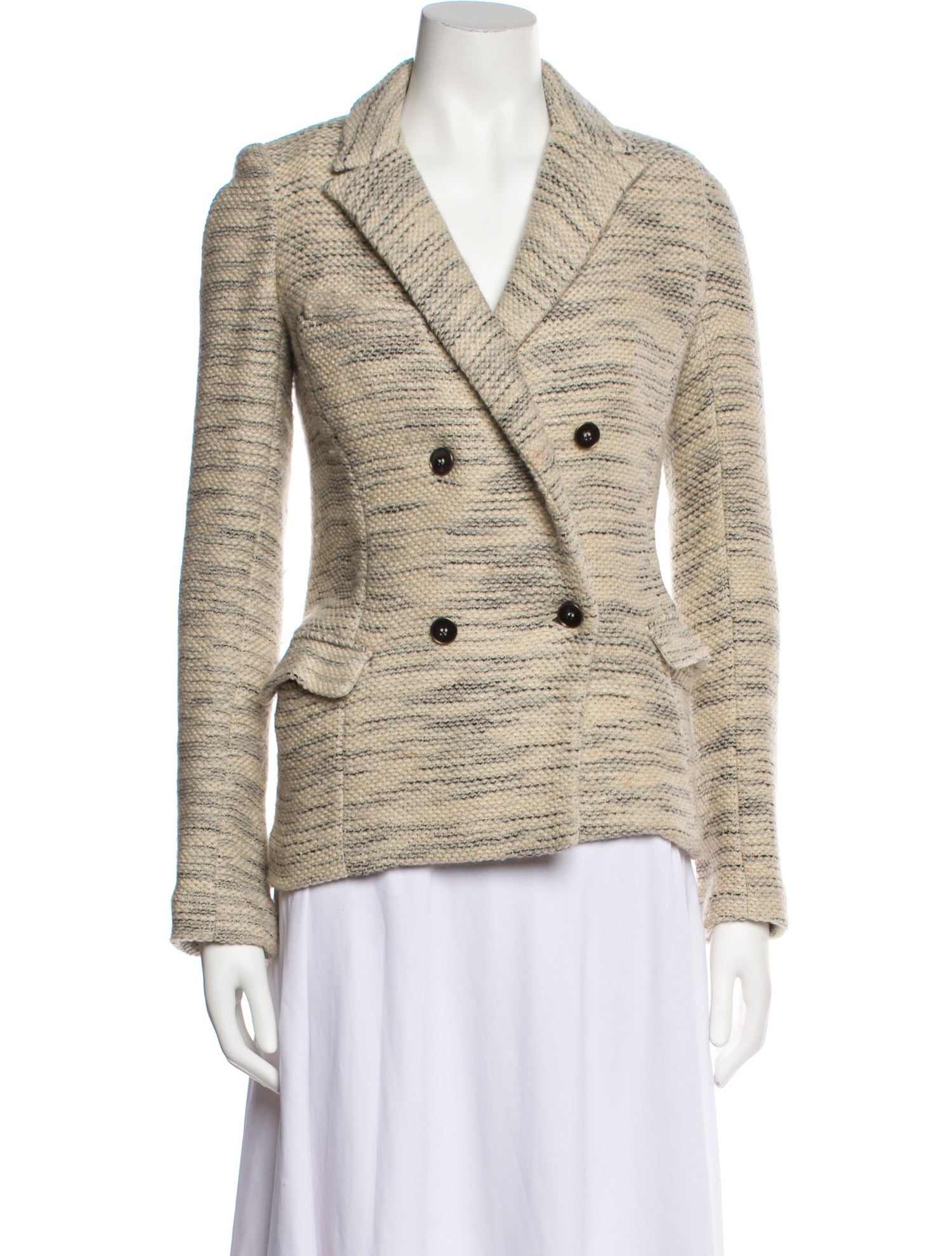 Isabel Marant Wool Tweed Pattern Blazer - Neutrals Jackets, Clothing - ISA227973 | The RealReal