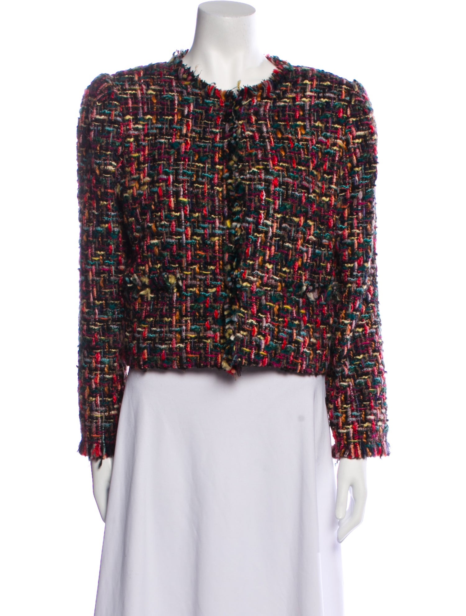 Isabel Marant Tweed Pattern Evening Jacket - Black Jackets, Clothing ...